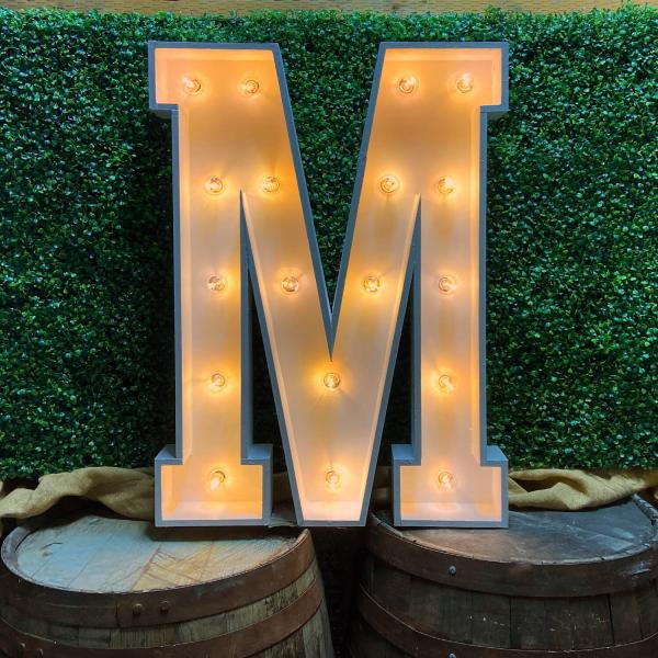 Wood Marquee Letter M