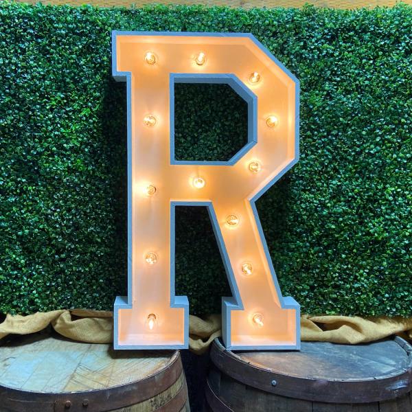 Wood Marquee Letter R