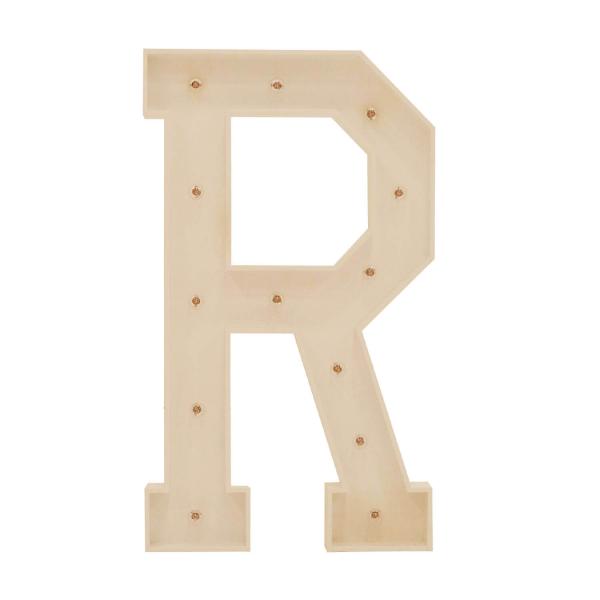 Wood Marquee Letter R