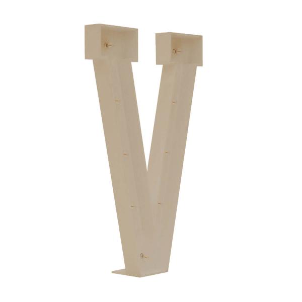 Wood Marquee Letter V