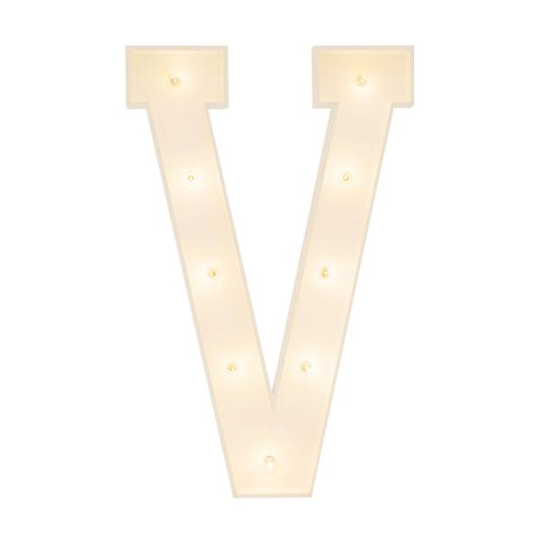 Wood Marquee Letter V