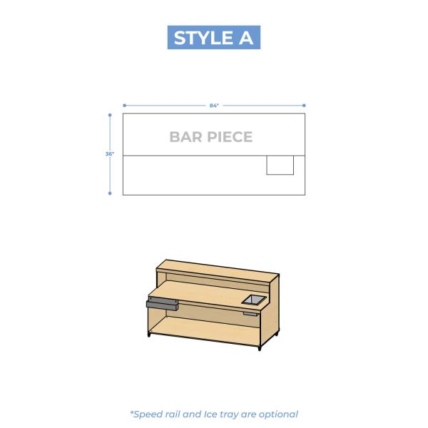 Collapsible Modular Two Tier Bar - Designed in Layout Sets