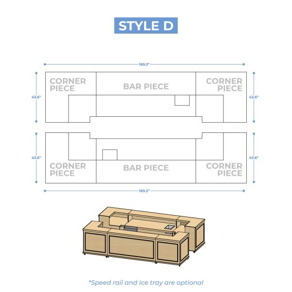 Collapsible Modular Two Tier Bar - Designed in Layout Sets