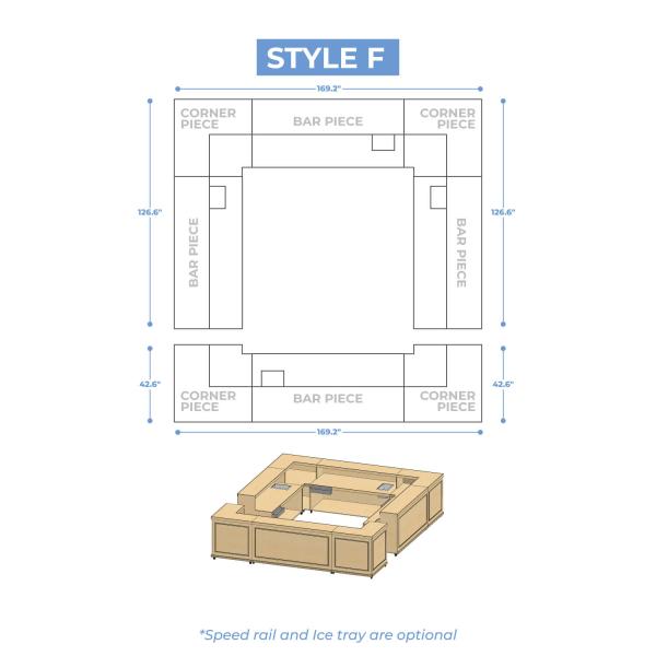 Collapsible Modular Two Tier Bar - Designed in Layout Sets