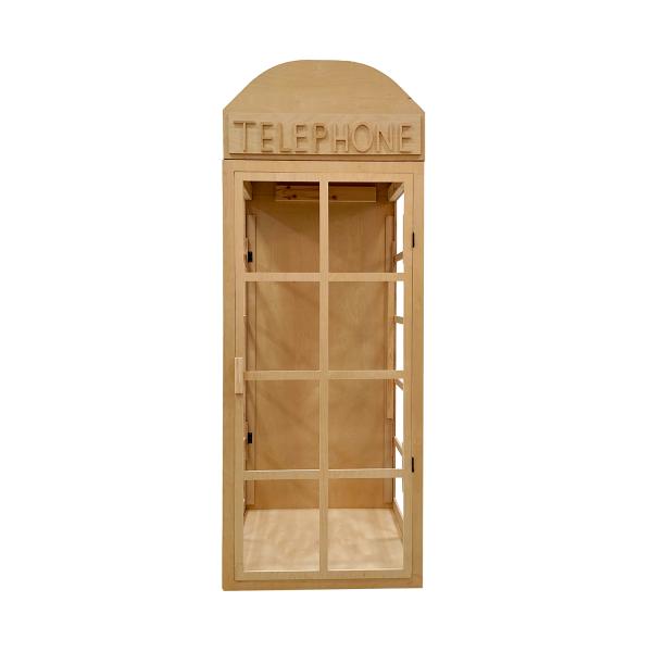 Collapsible Wood Phone Booth - Unpainted
