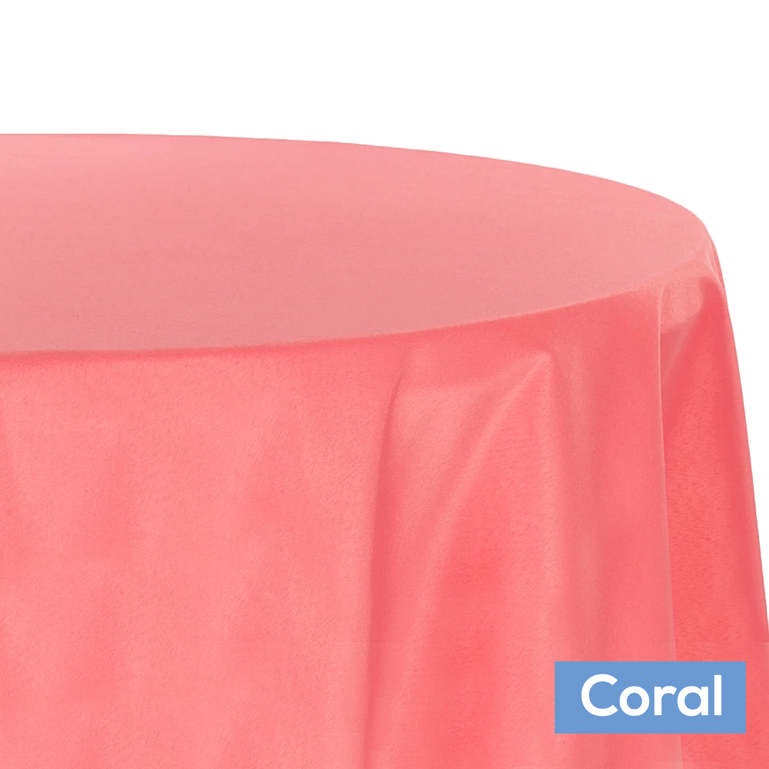 120 Round 200 GSM Polyester Tablecloth - Coral