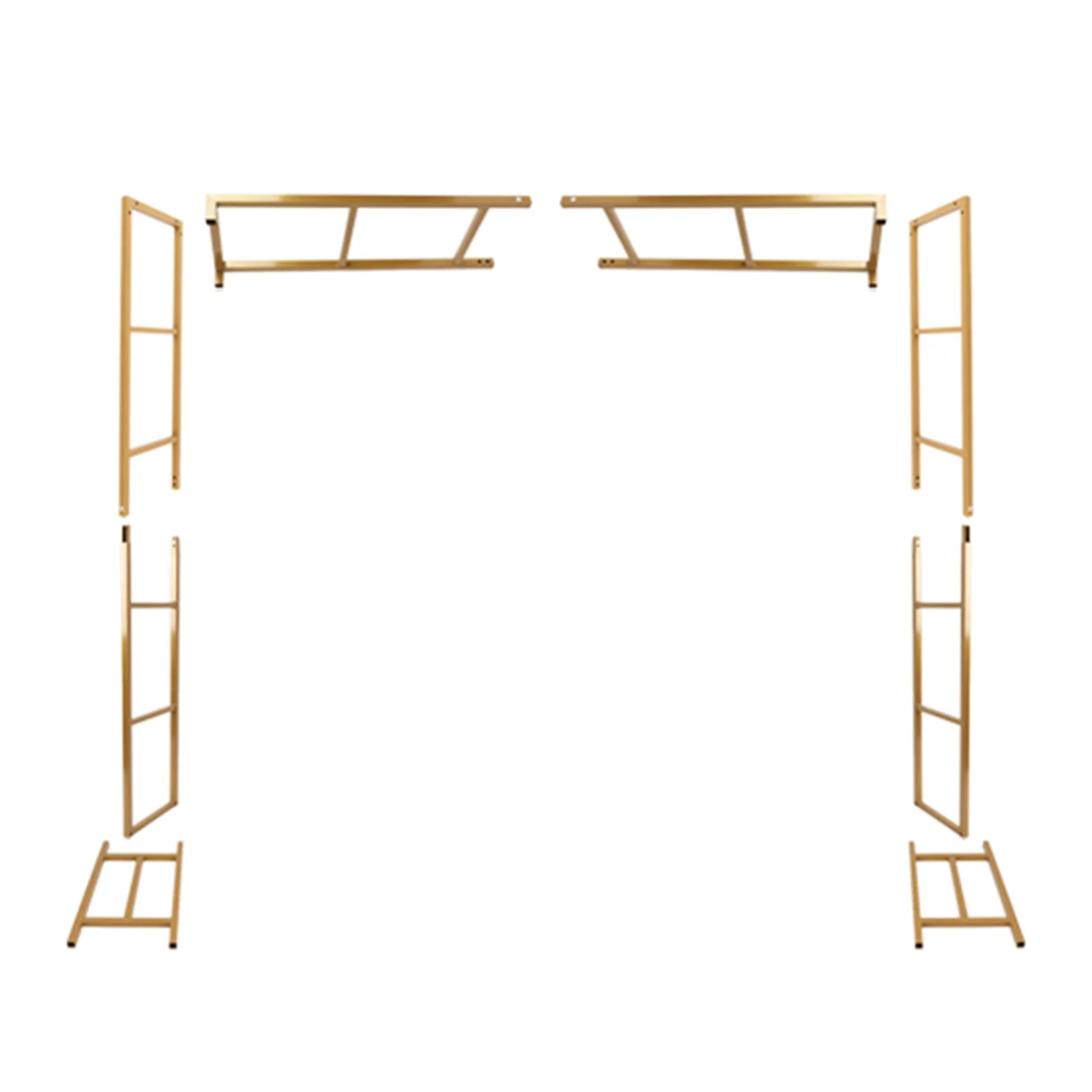 6ft x 6ft Gold Metal Freestanding Square Arbor Backdrop Stand (Over-the ...