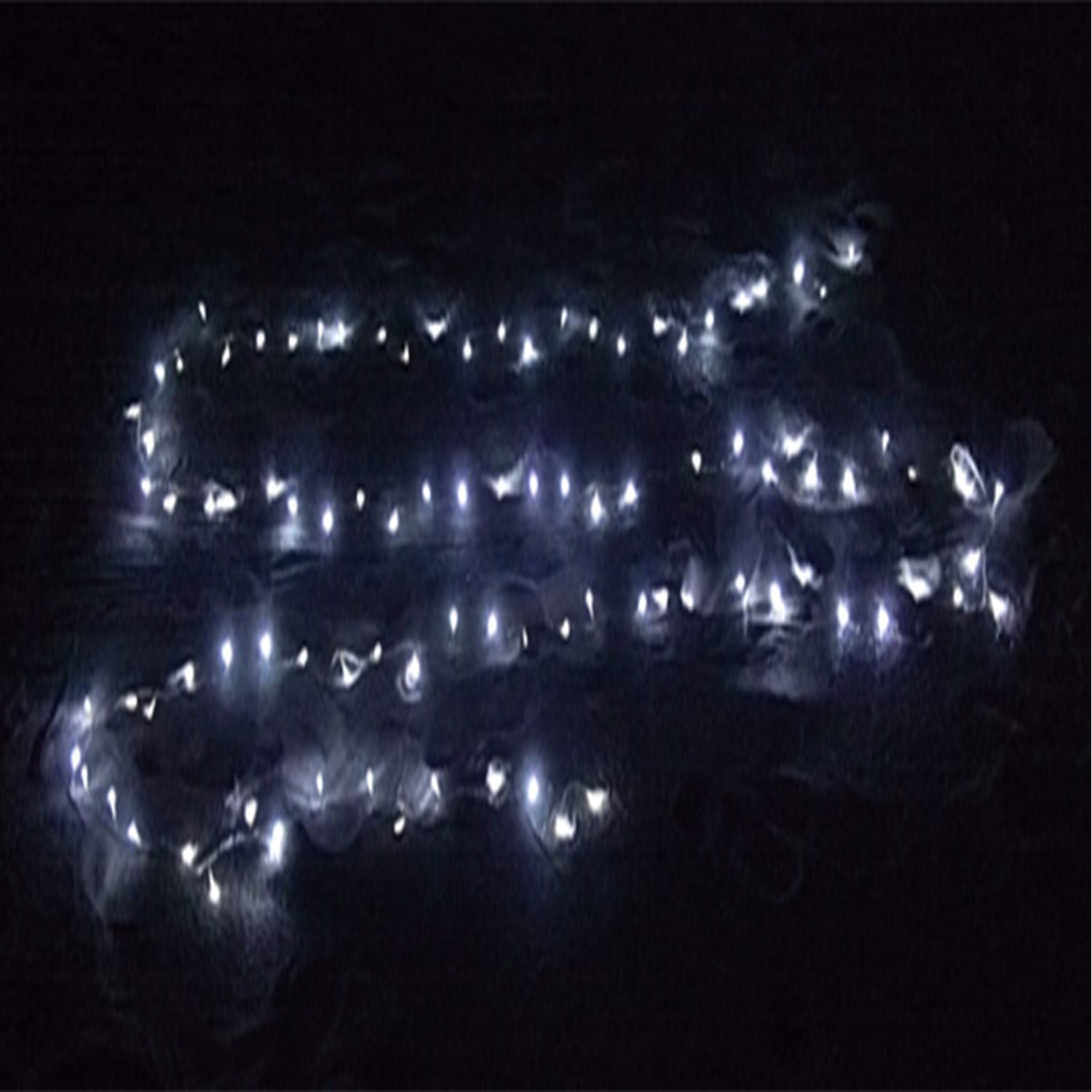 32ft Cool White LED Light Strand. Plug-In Style w/8 Light Programs (100 ...