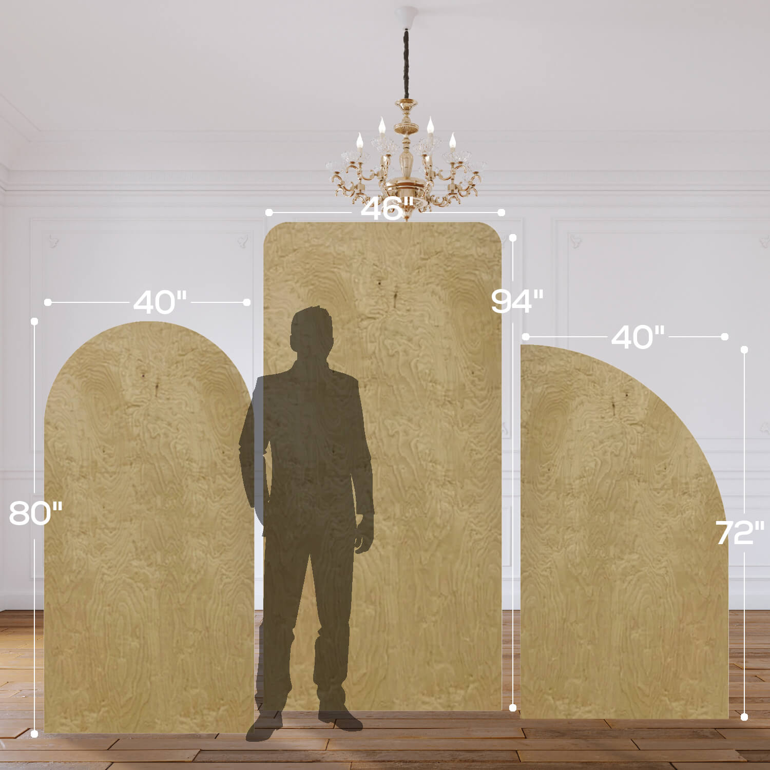 The Vanessa Chiara 3 Piece Collapsing Wall Panel Set