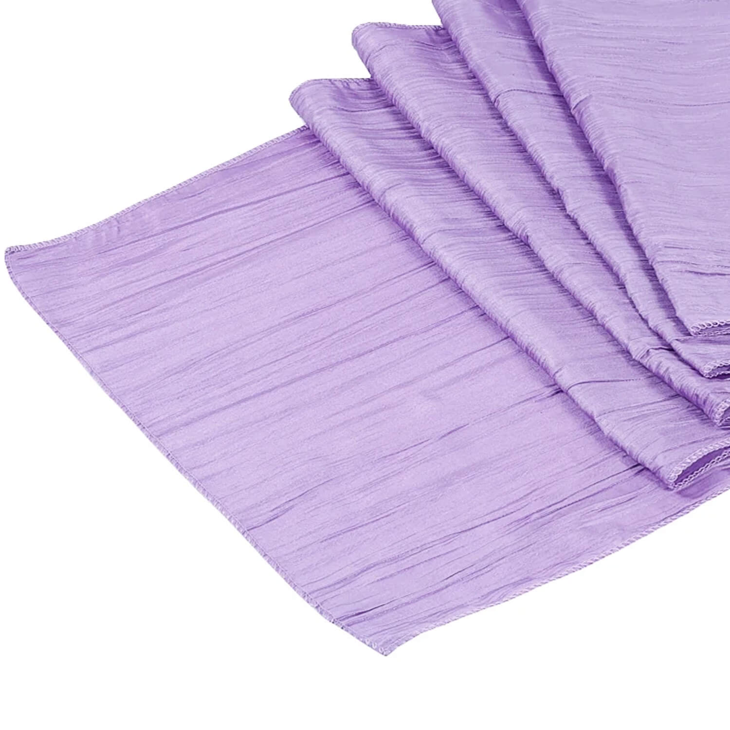 Accordion Crushed Taffeta Table Runner - Victorian Lilac/Wisteria
