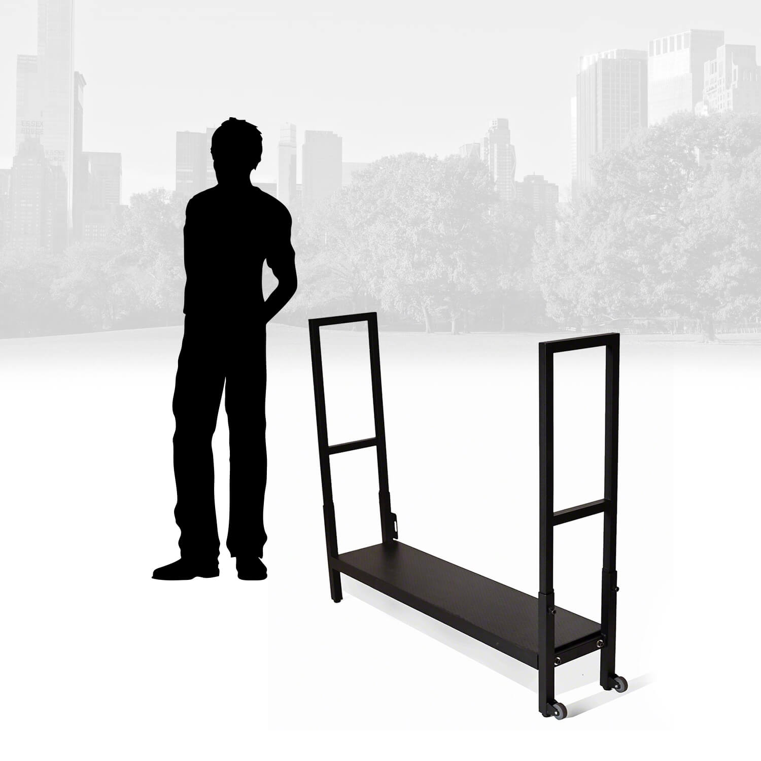 IntelliStage - 16 1-Step Fixed Stairs with Wheels & Handrails