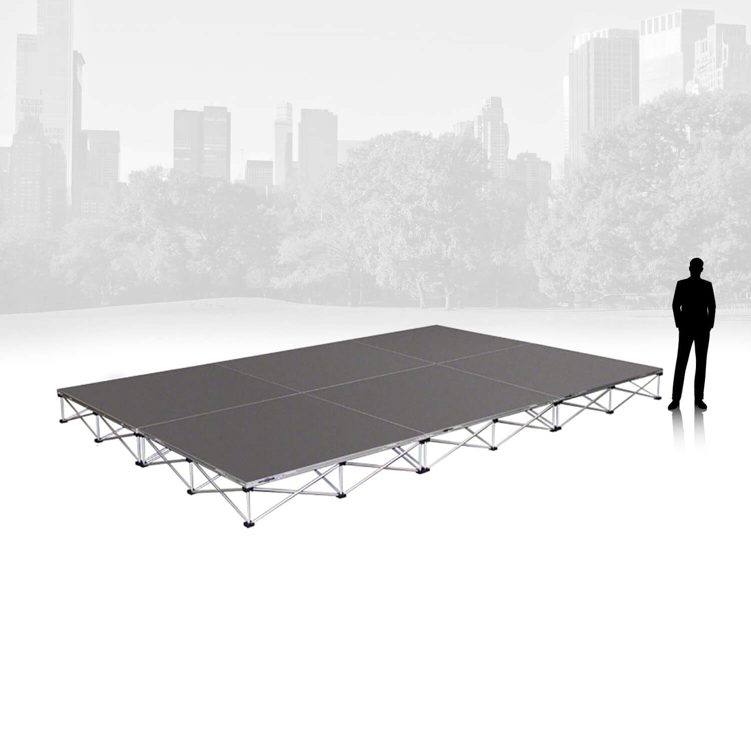 IntelliStage - Lightweight Portable Stage - 12ft x 8ft Platform & Riser ...