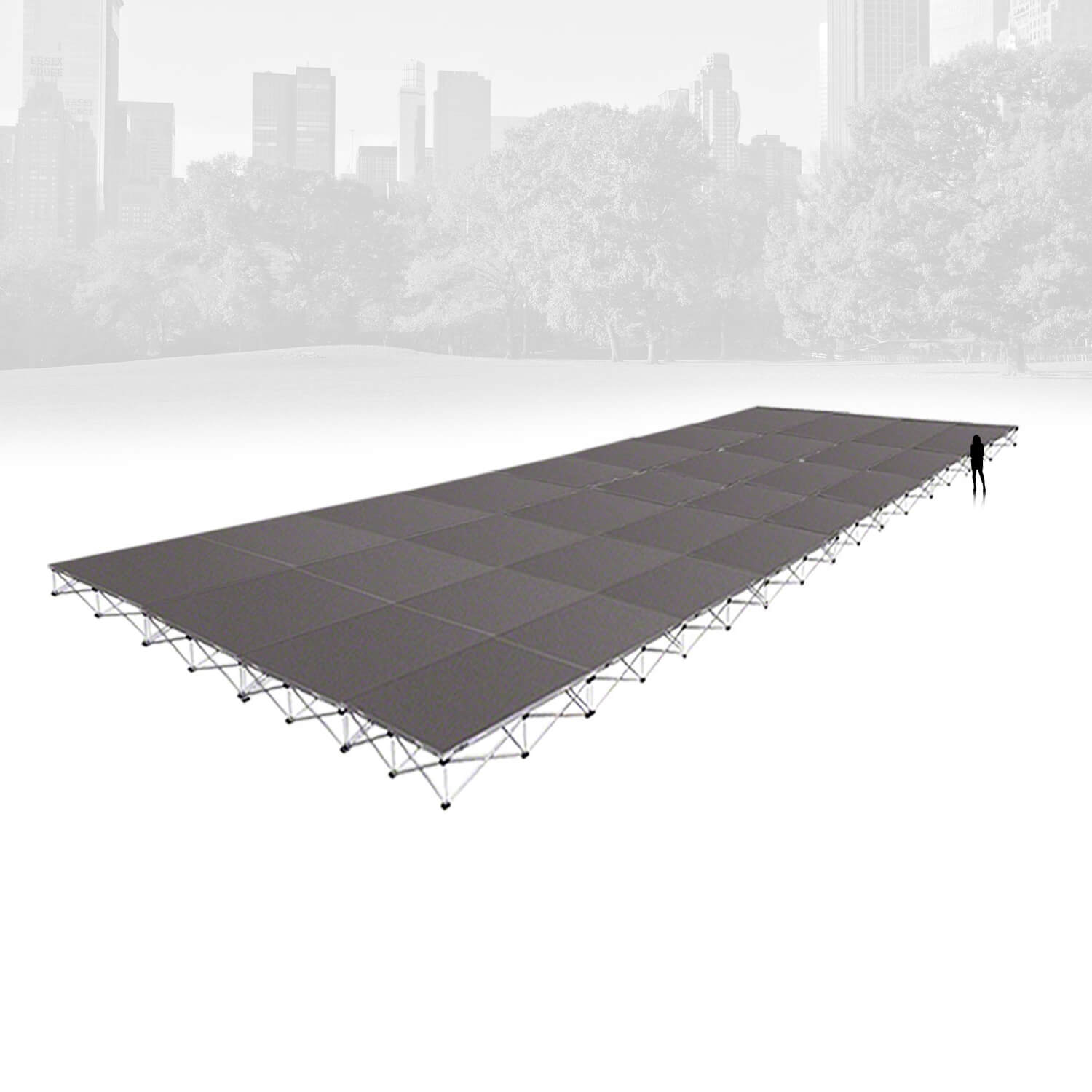 IntelliStage - Lightweight Portable Stage - 16ft x 32ft Platform ...