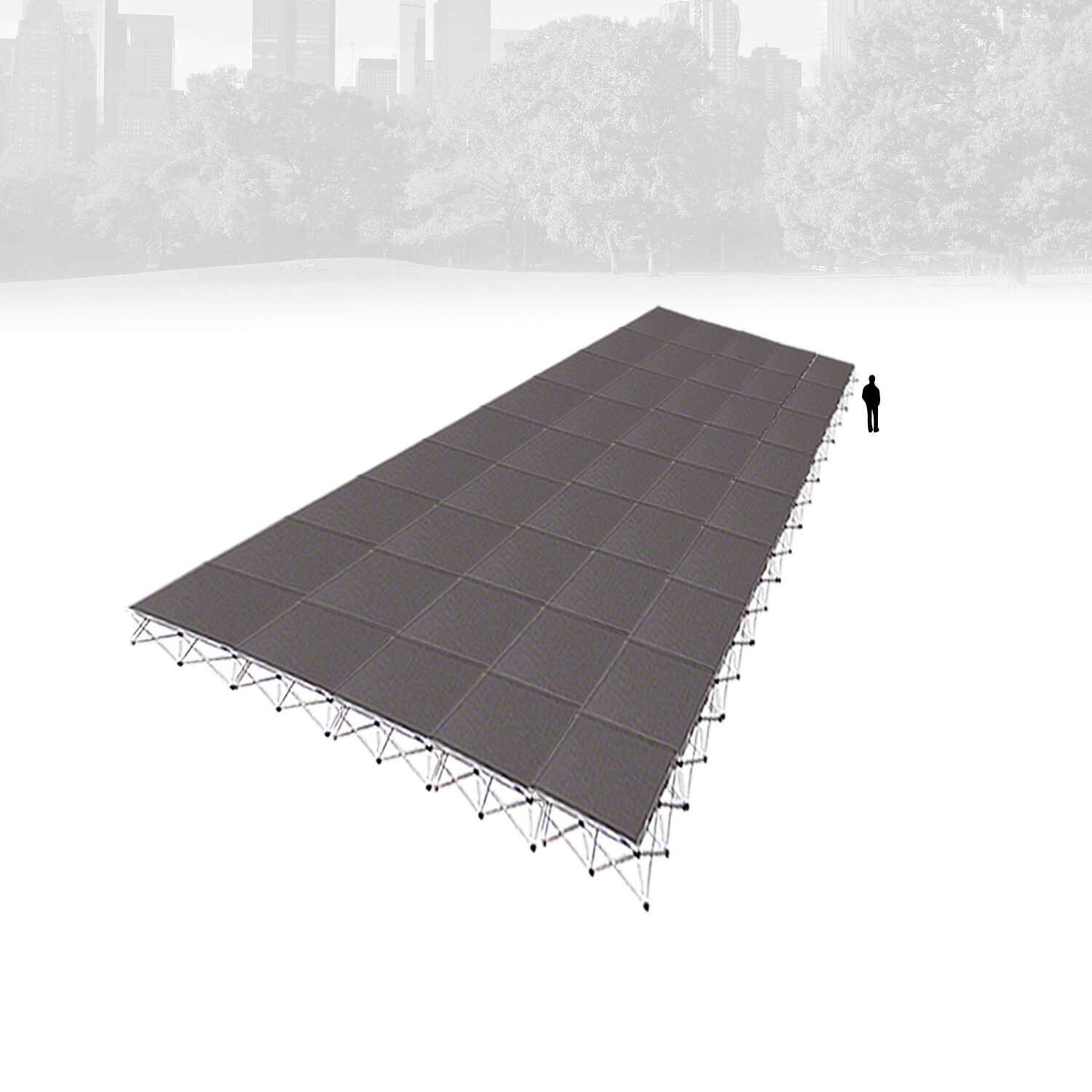 IntelliStage - Lightweight Portable Stage - 20ft x 36ft Platform ...