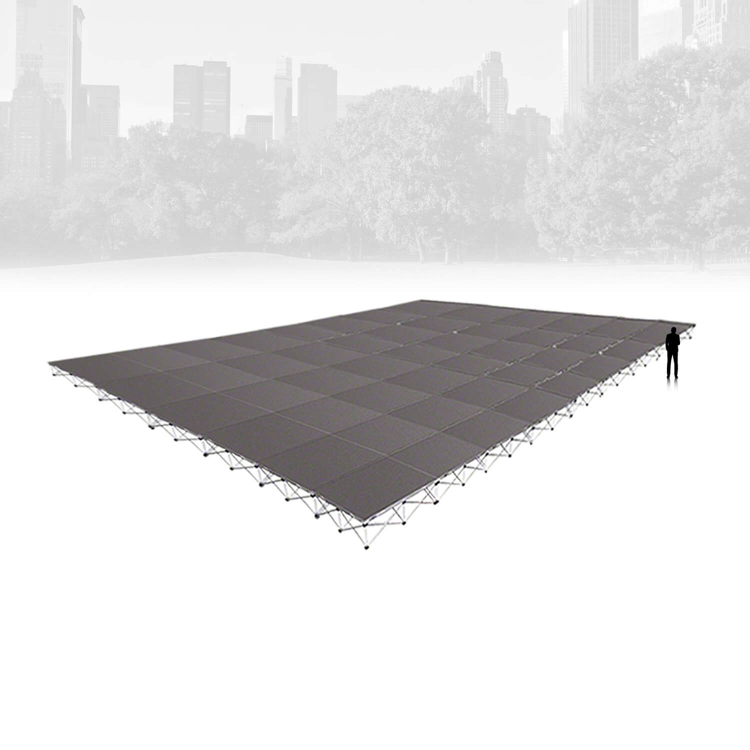 IntelliStage - Lightweight Portable Stage - 24ft x 32ft Platform ...