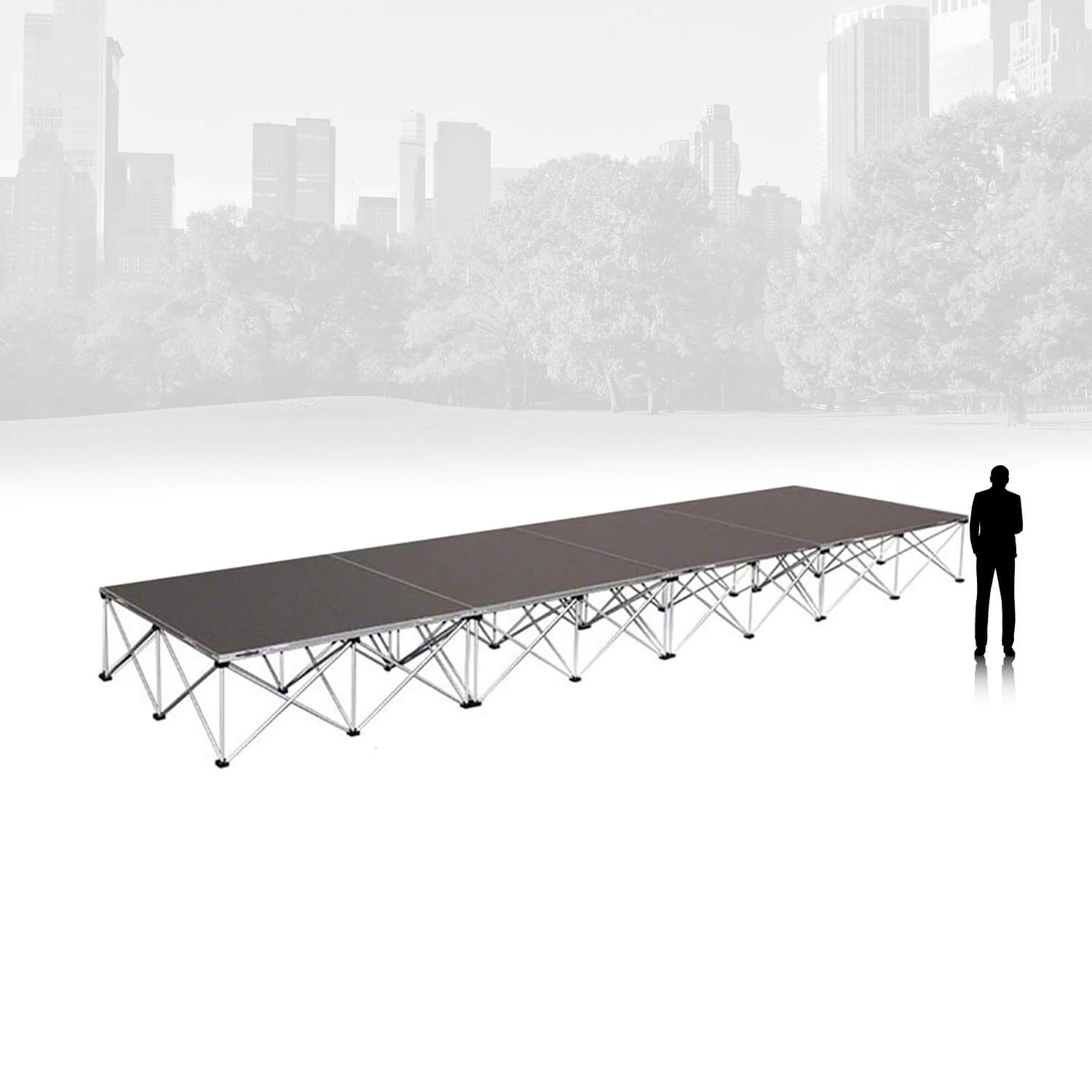 IntelliStage - Lightweight Portable Stage - 4ft x 16ft Platform & Riser ...
