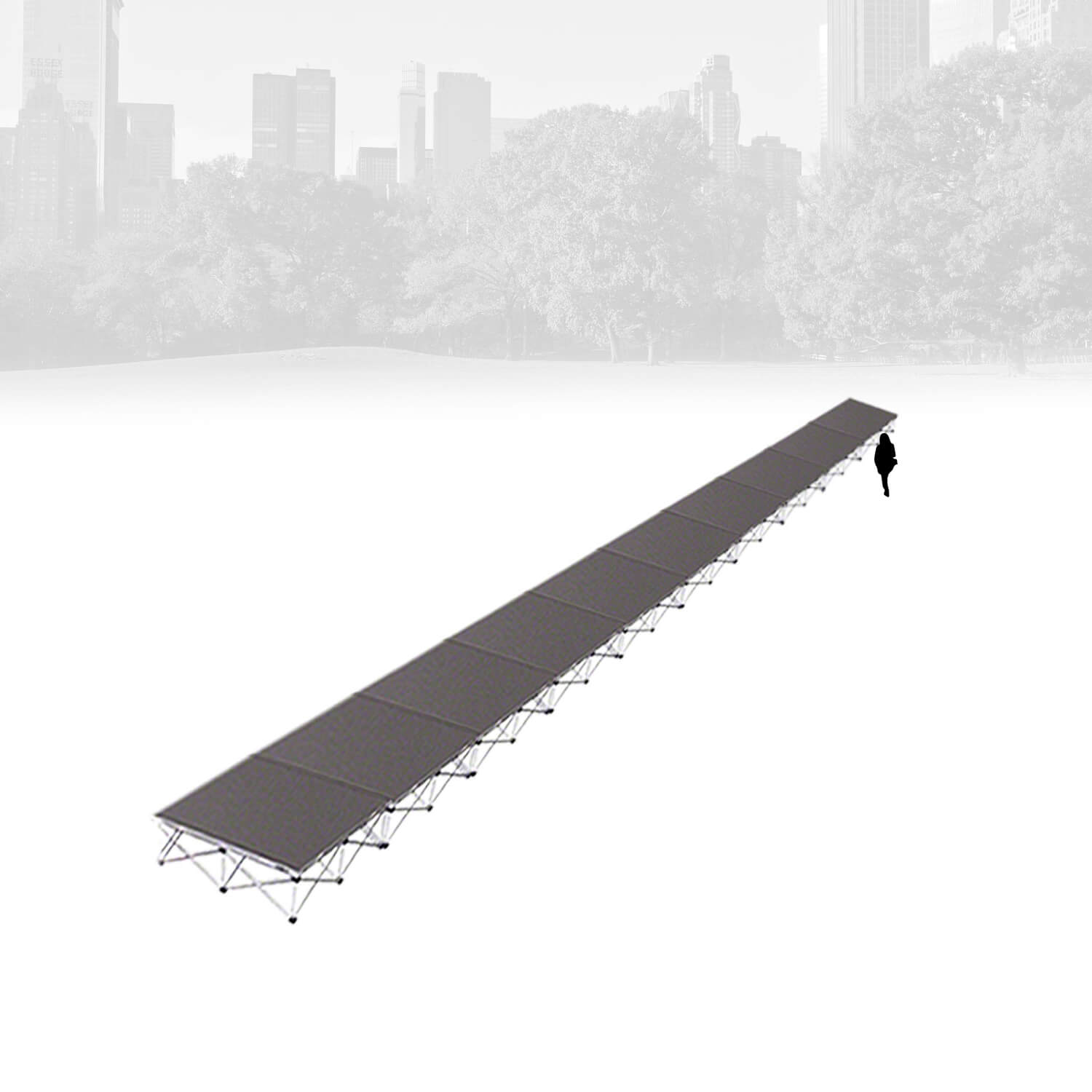 IntelliStage - Lightweight Portable Stage - 4ft x 40ft Platform & Riser ...
