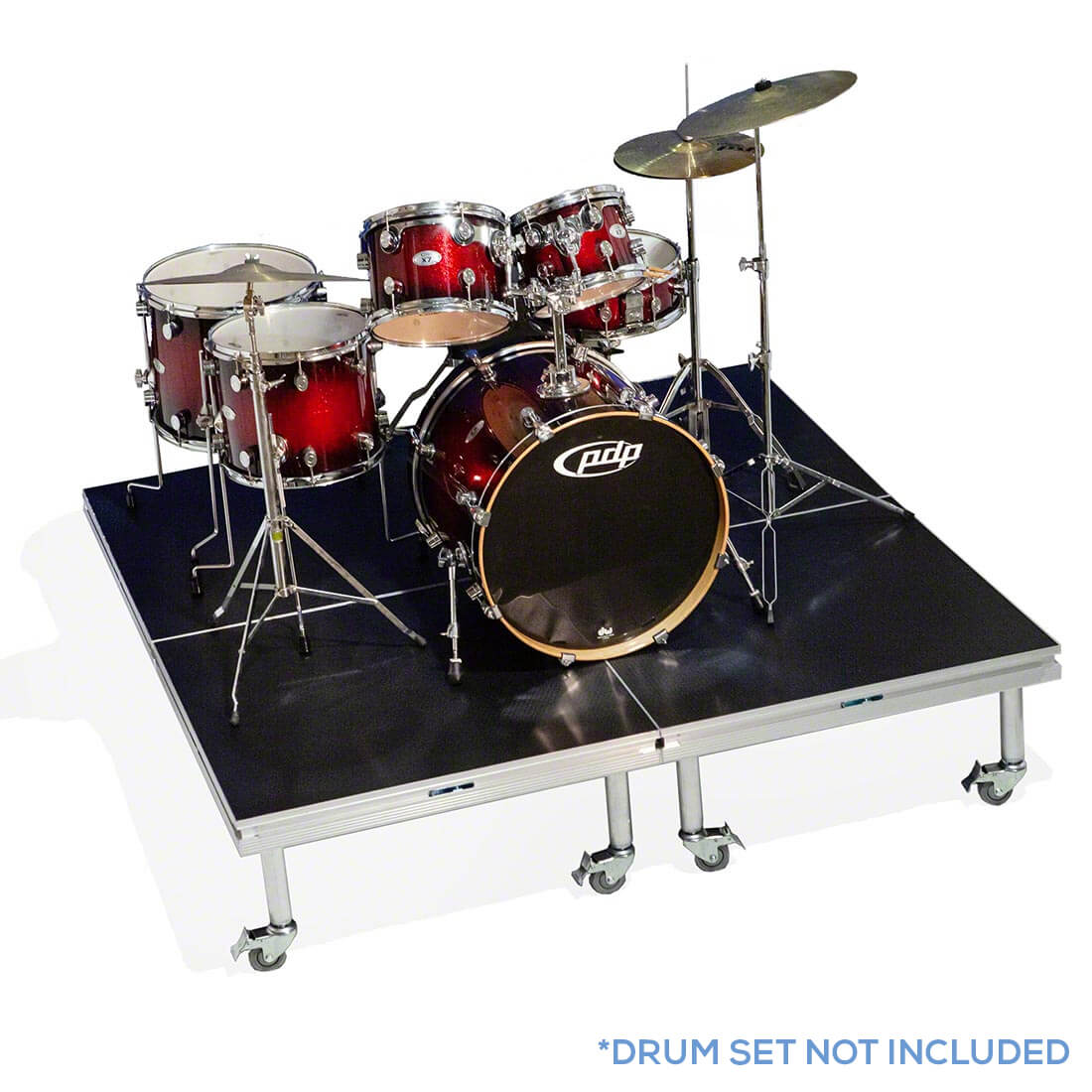 QuickLock MOBILE 6'x6' Drum Riser - 16 High - Industrial Finish