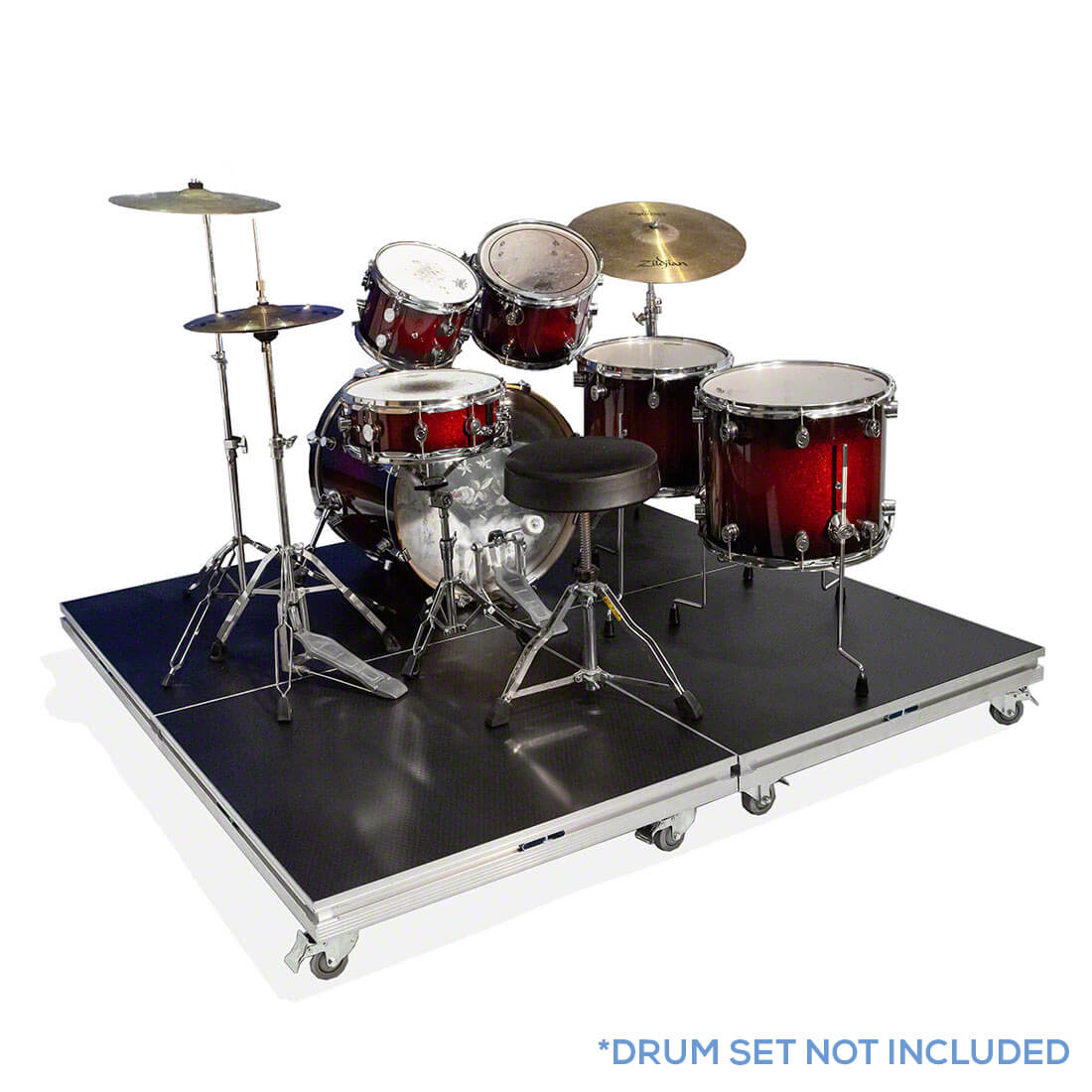 QuickLock MOBILE 6'x6' Drum Riser - 16 High - Industrial Finish