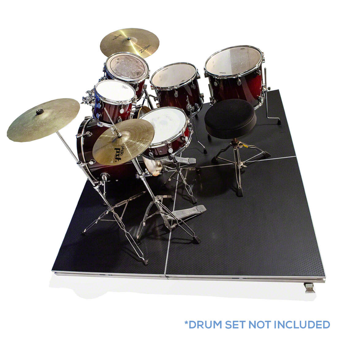 QuickLock MOBILE 6'x6' Drum Riser - 16 High - Industrial Finish