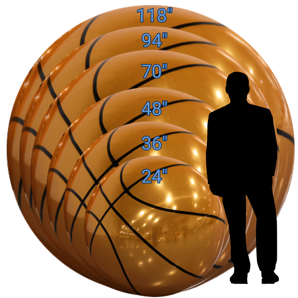 Giant Inflatable Mirror Basketball – Maxorb™ Reflective Sports Event ...