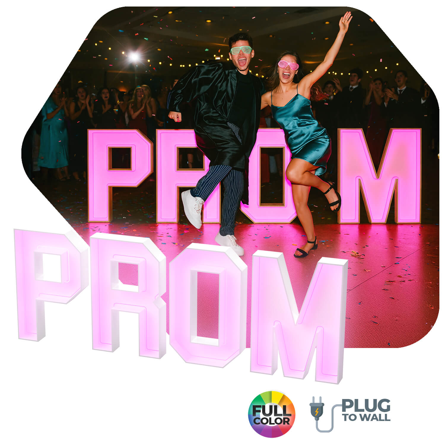 PROM Neon Wood Marquee Letters – Handmade in USA – Light Up Signs for ...