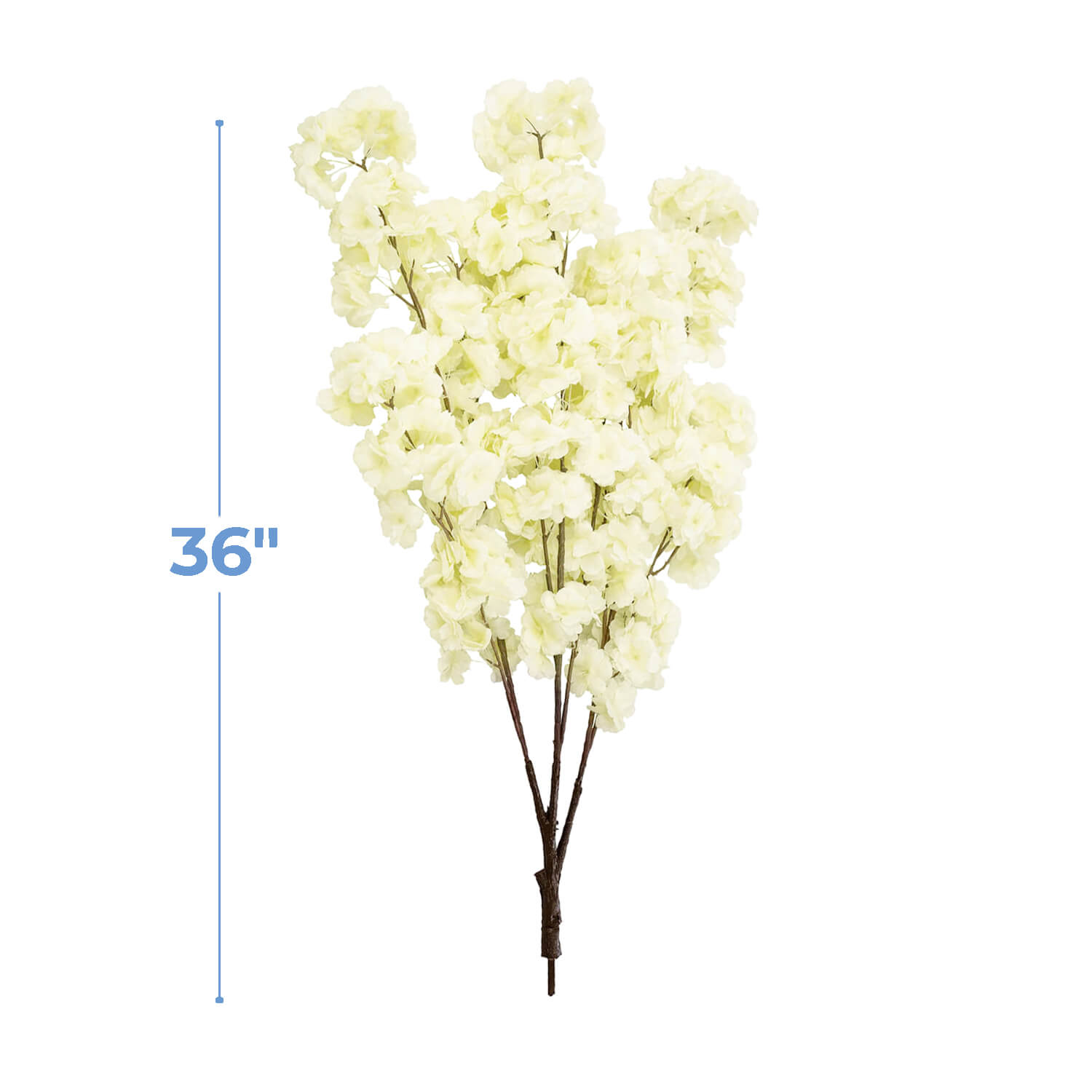 Artificial Hydrangea Bloom Branch — Cream / Ivory | Interchangeable ...