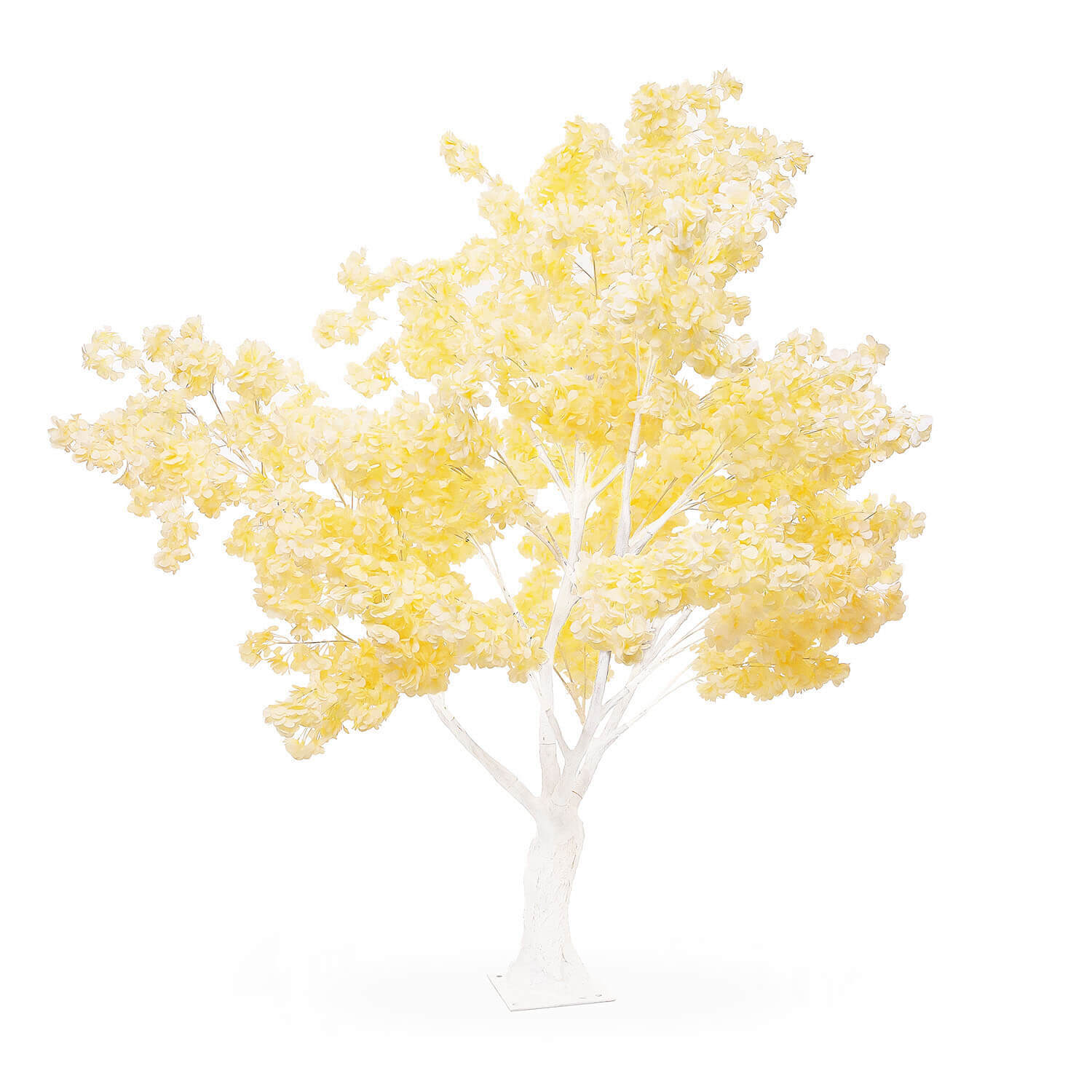 8.5 FT Tall Fake Plumeria Tree w/ White Trunk - 30 Interchangeable ...