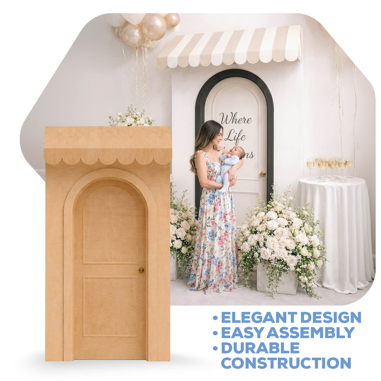 3D Wood Storefront Pop-Up Display – 4ft Wide (Style B) | Customizable ...