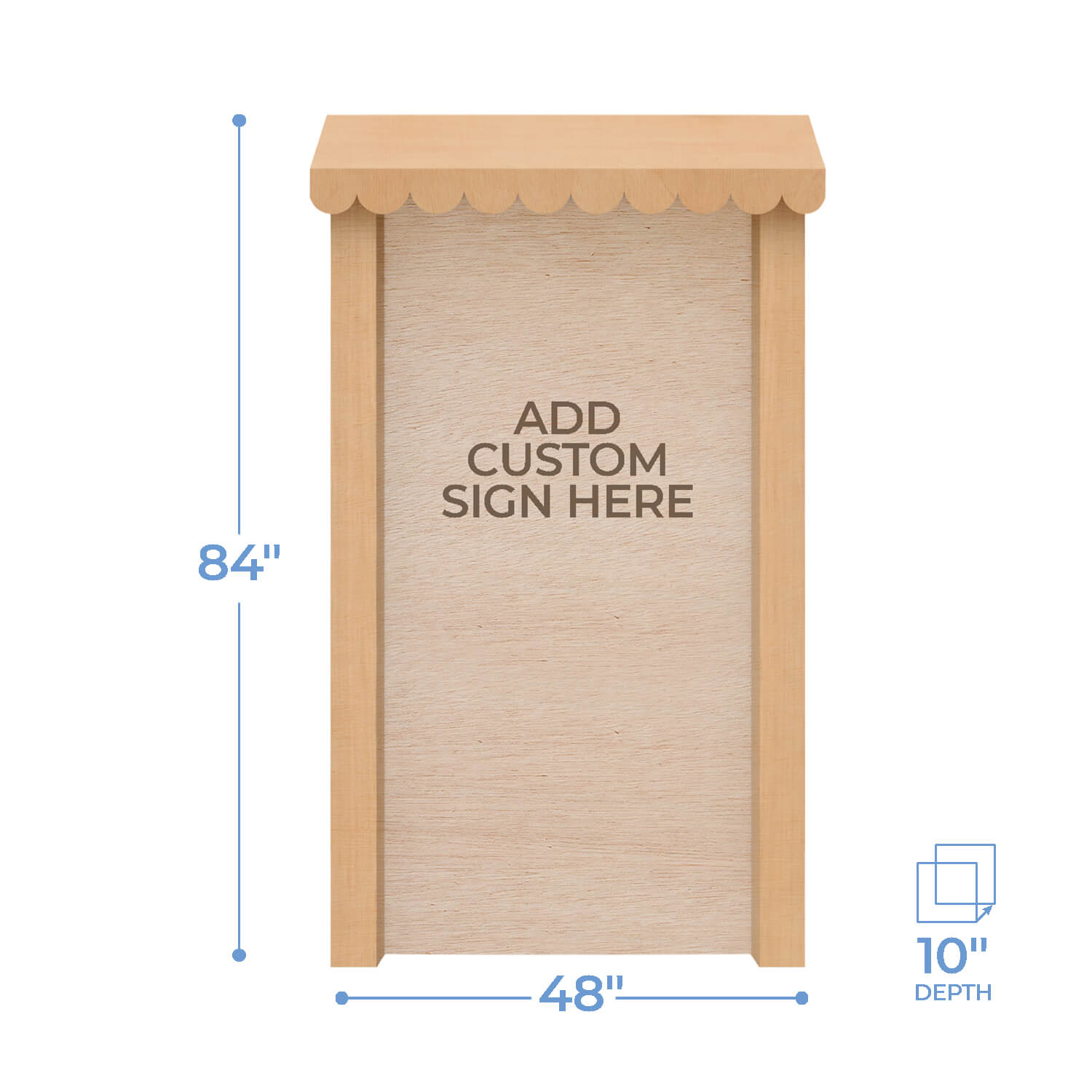 3D Wood Storefront Pop-Up Display – 4ft Wide (Style C) | Customizable ...