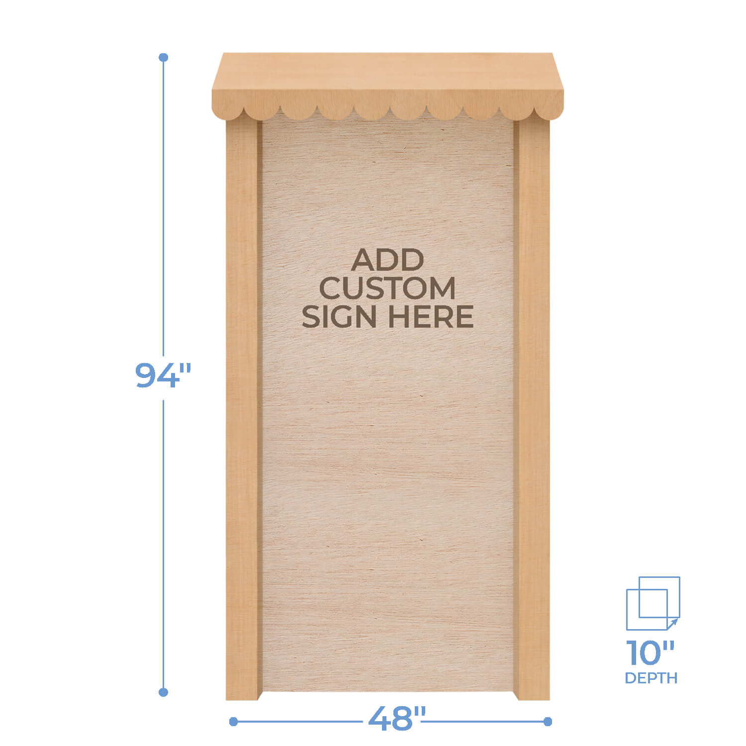3D Wood Storefront Pop-Up Display – 4ft Wide (Style C) | Customizable ...