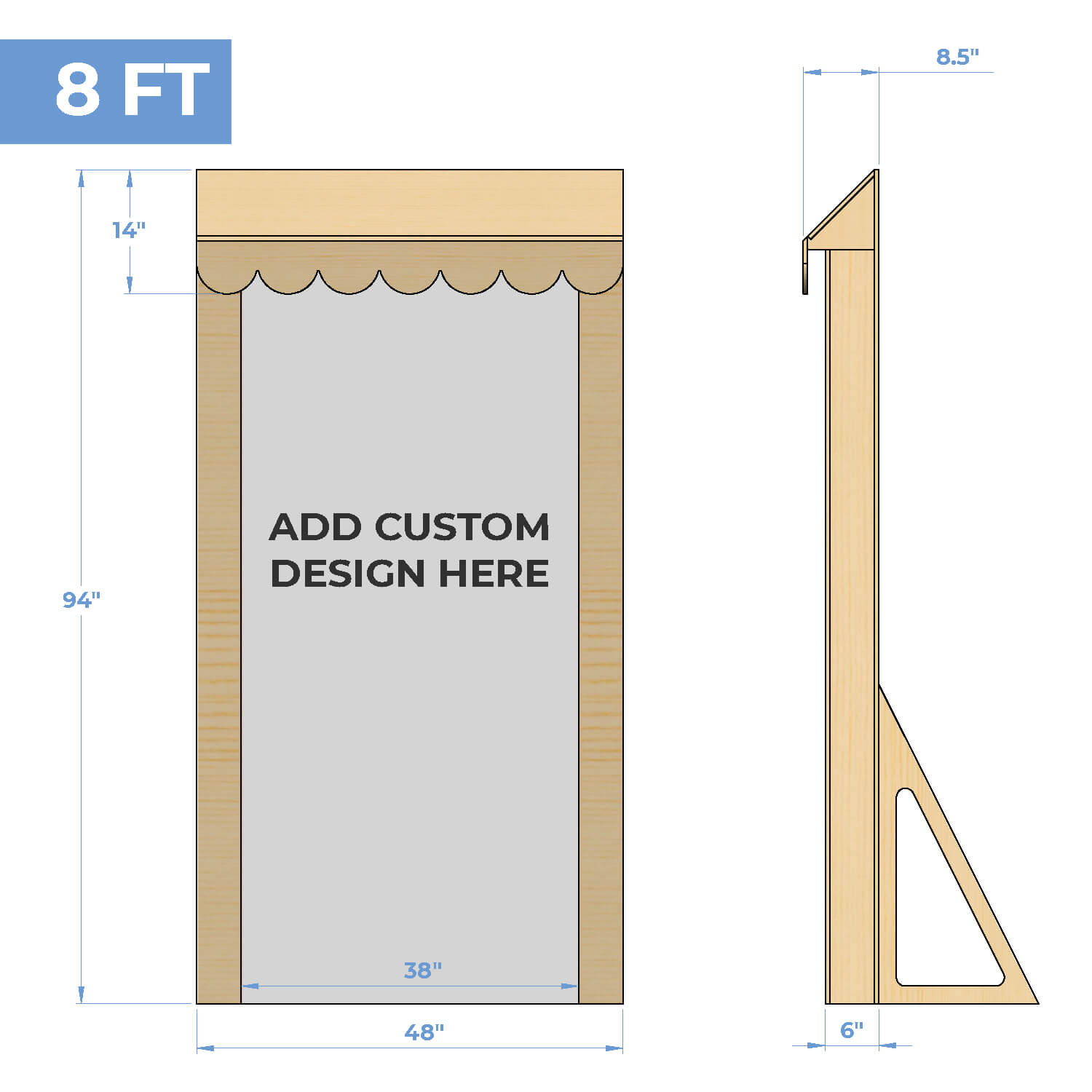 3D Wood Storefront Pop-Up Display – 4ft Wide (Style C) | Customizable ...