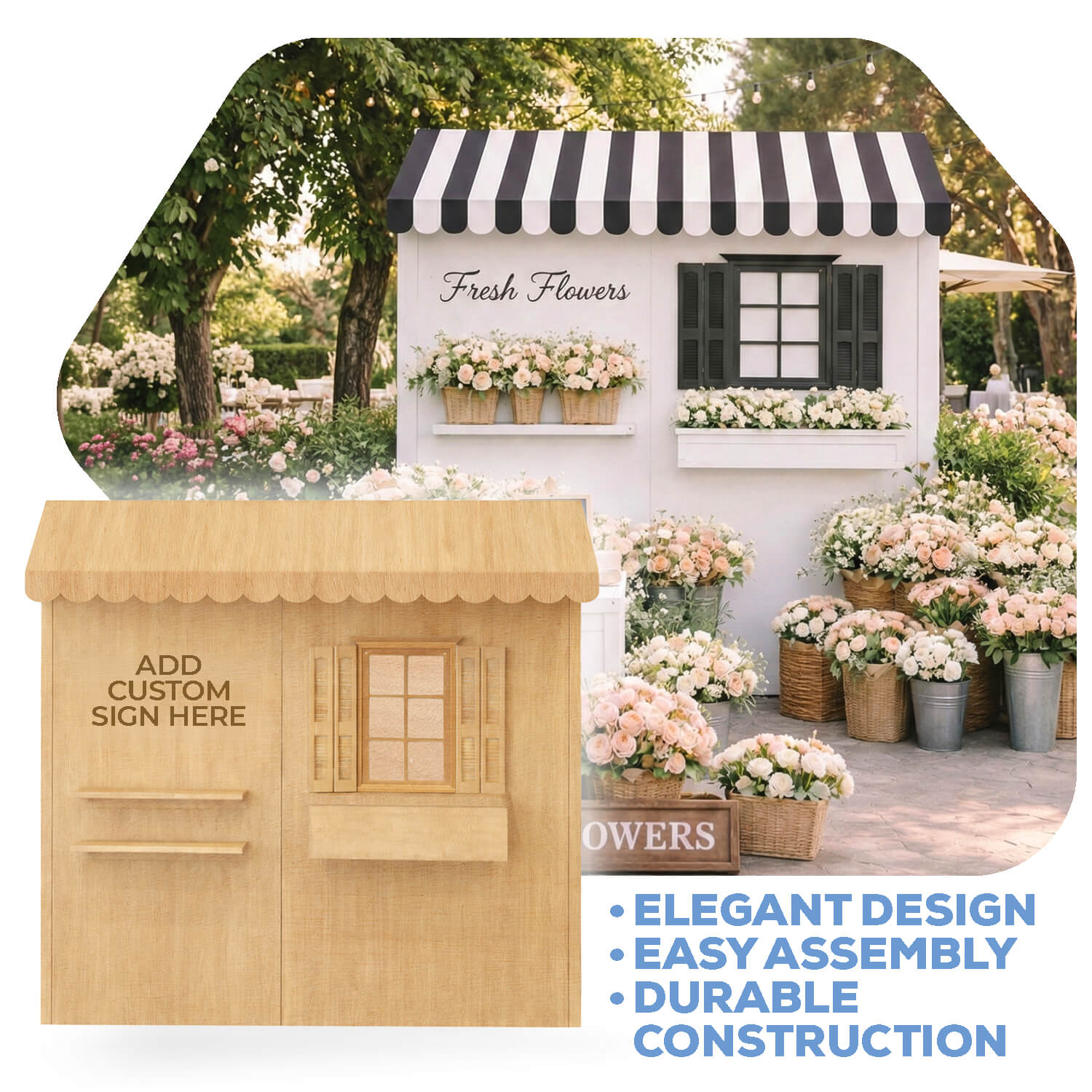 3D Wood Storefront Pop-Up Display – 8ft Wide (Style B) | Customizable ...
