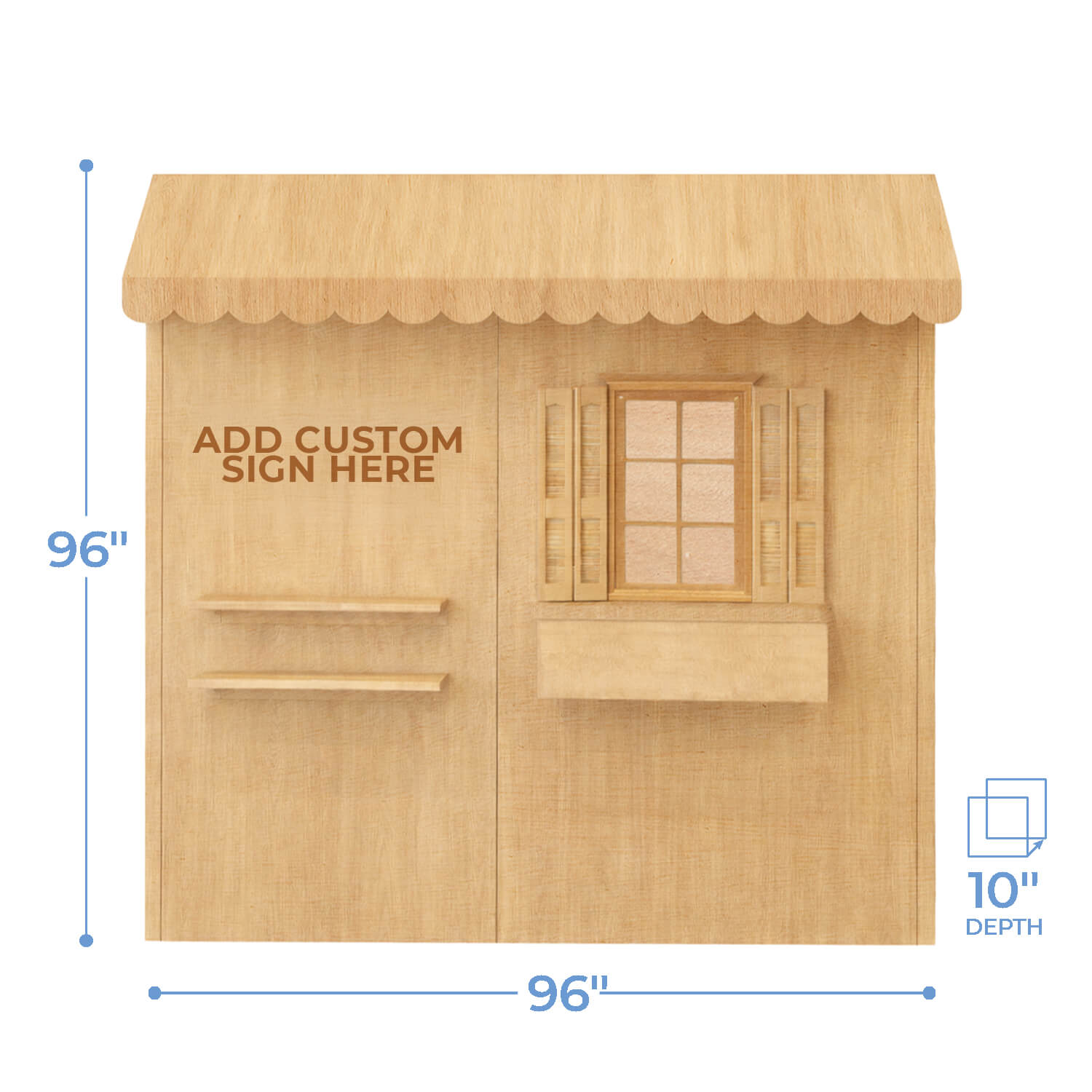 3D Wood Storefront Pop-Up Display – 8ft Wide (Style B) | Customizable ...