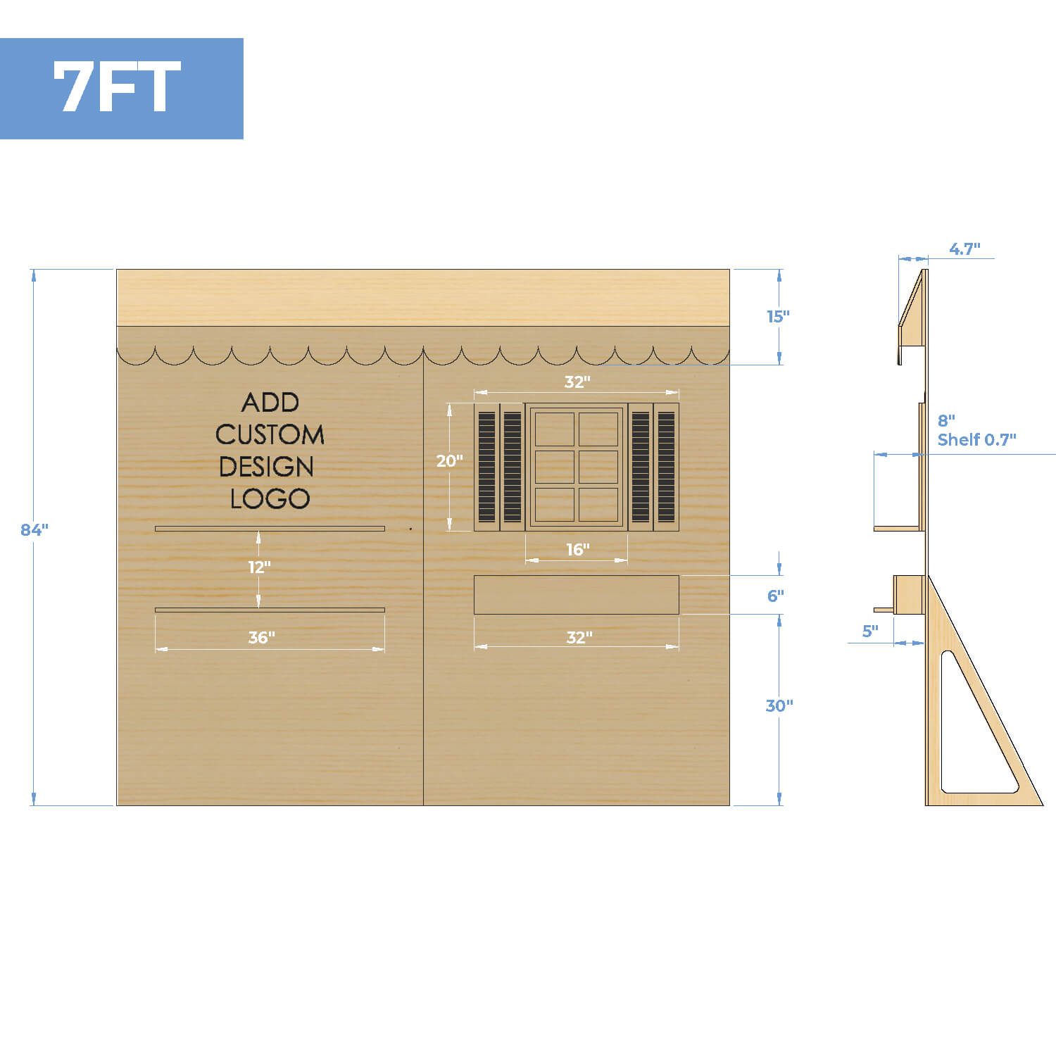 3D Wood Storefront Pop-Up Display – 8ft Wide (Style B) | Customizable ...