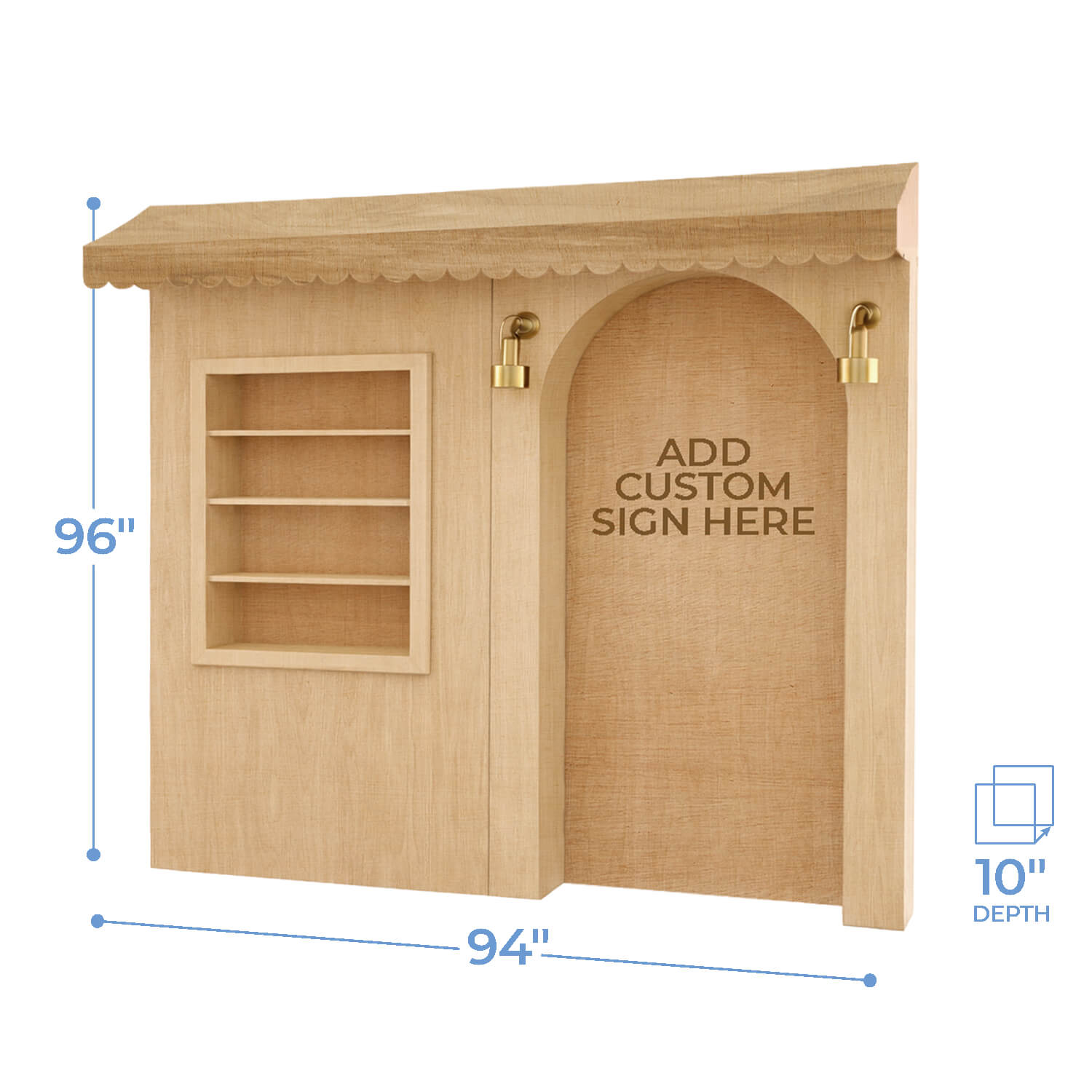 3D Wood Storefront Pop-Up Display – 8ft Wide (Style E) | Customizable ...
