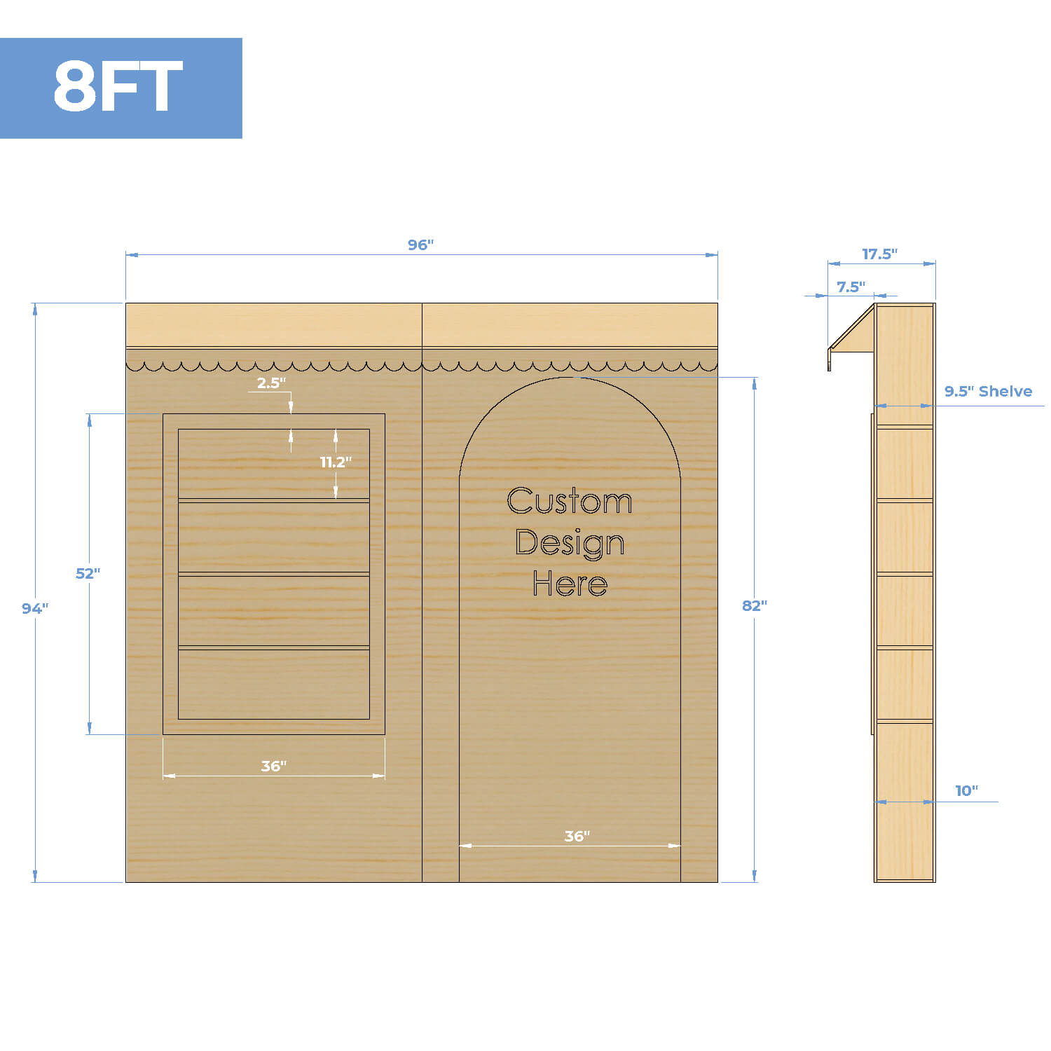 3d Wood Storefront Pop Up Display 8ft Wide Style E Customizable