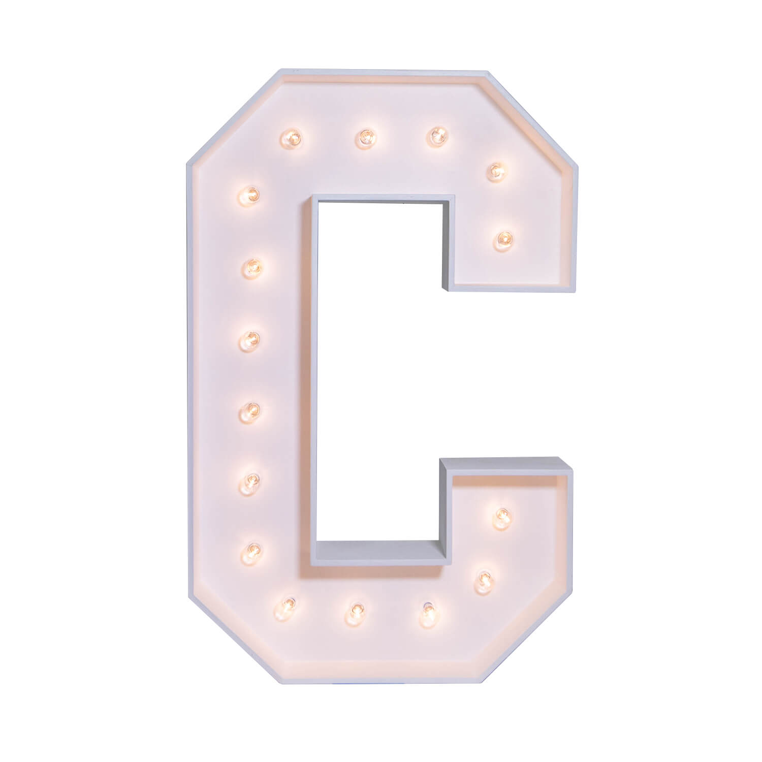 Wood Marquee - BOLD Font - Letter C - 4ft Tall