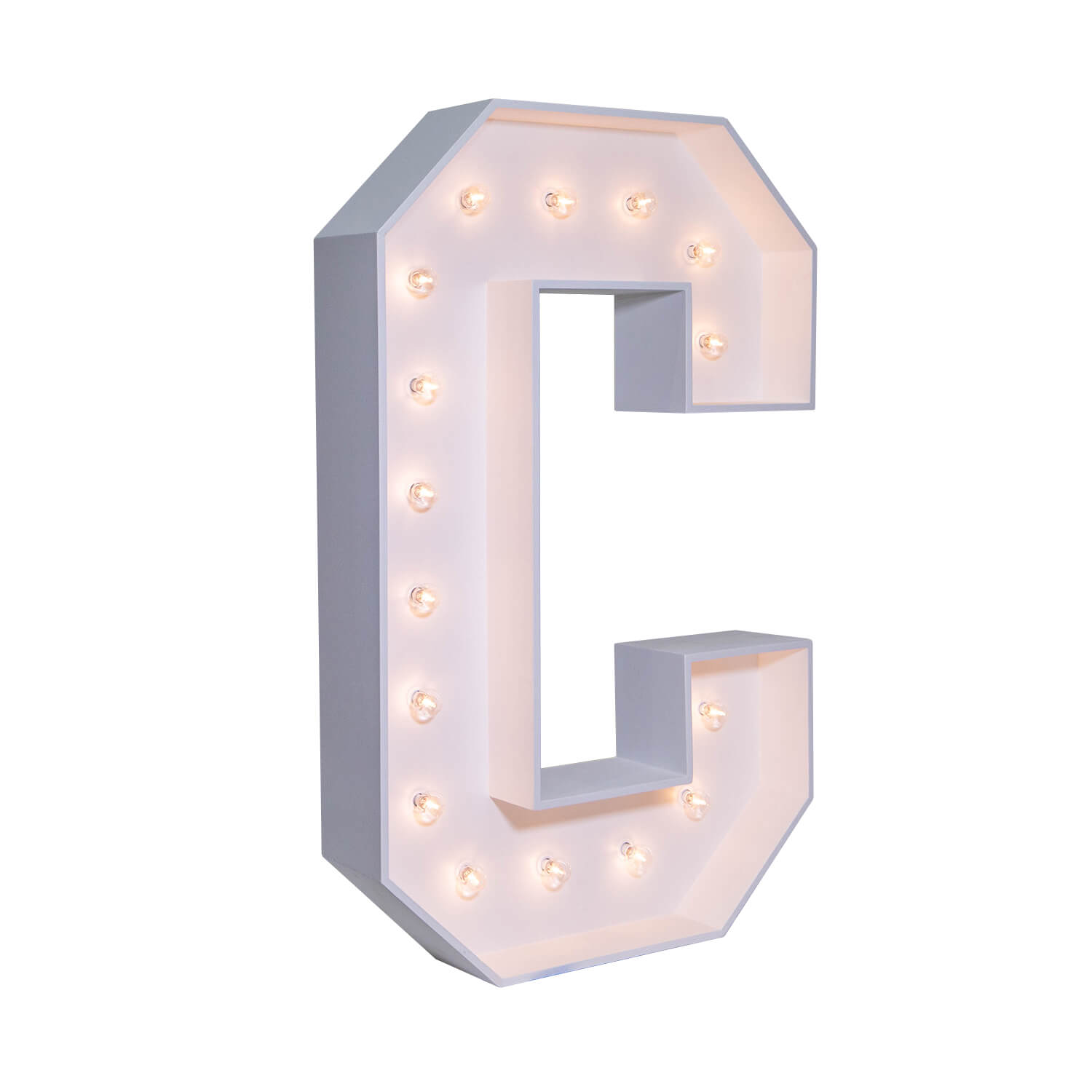 Wood Marquee - BOLD Font - Letter C - 4ft Tall
