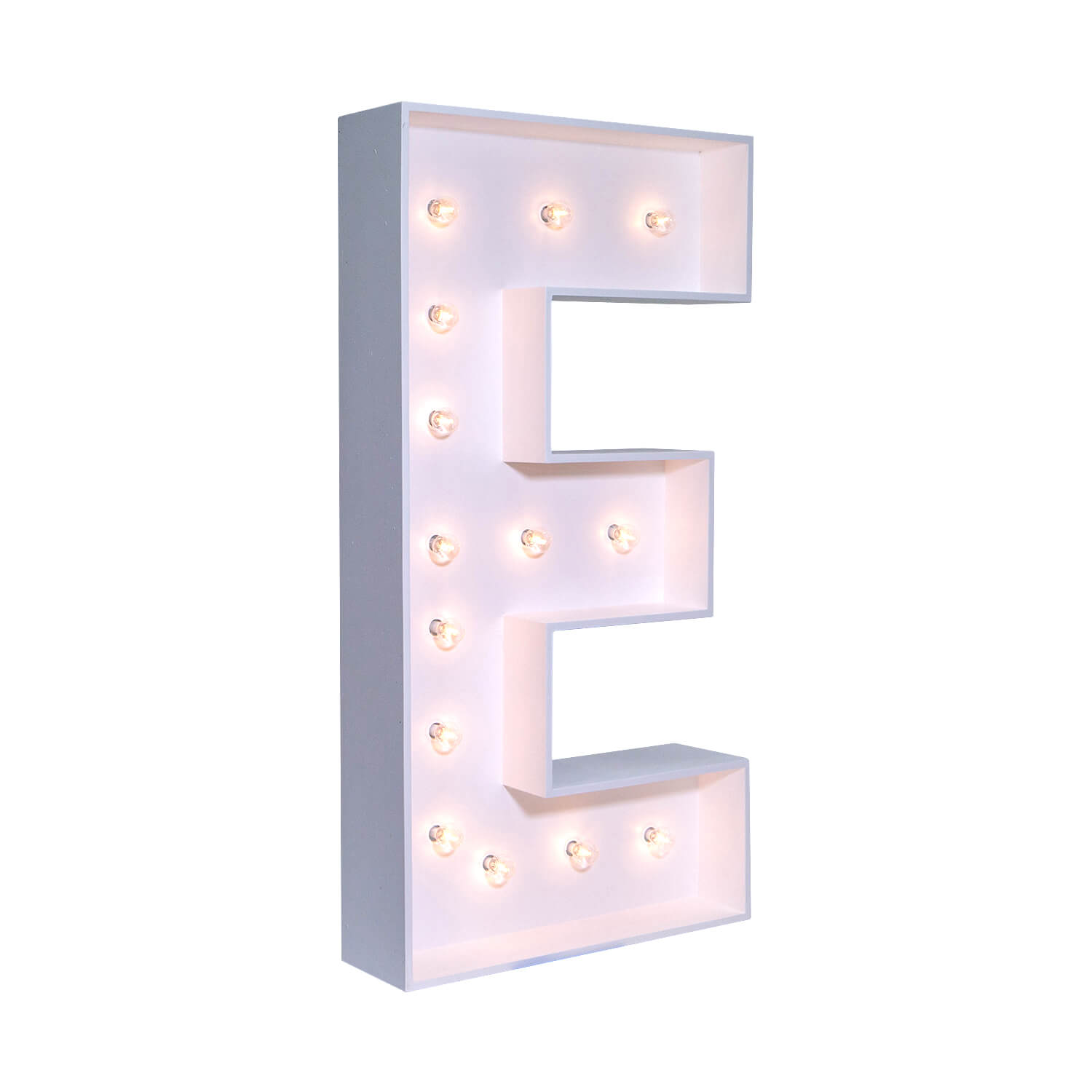 Wood Marquee - BOLD Font - Letter E - 4ft Tall