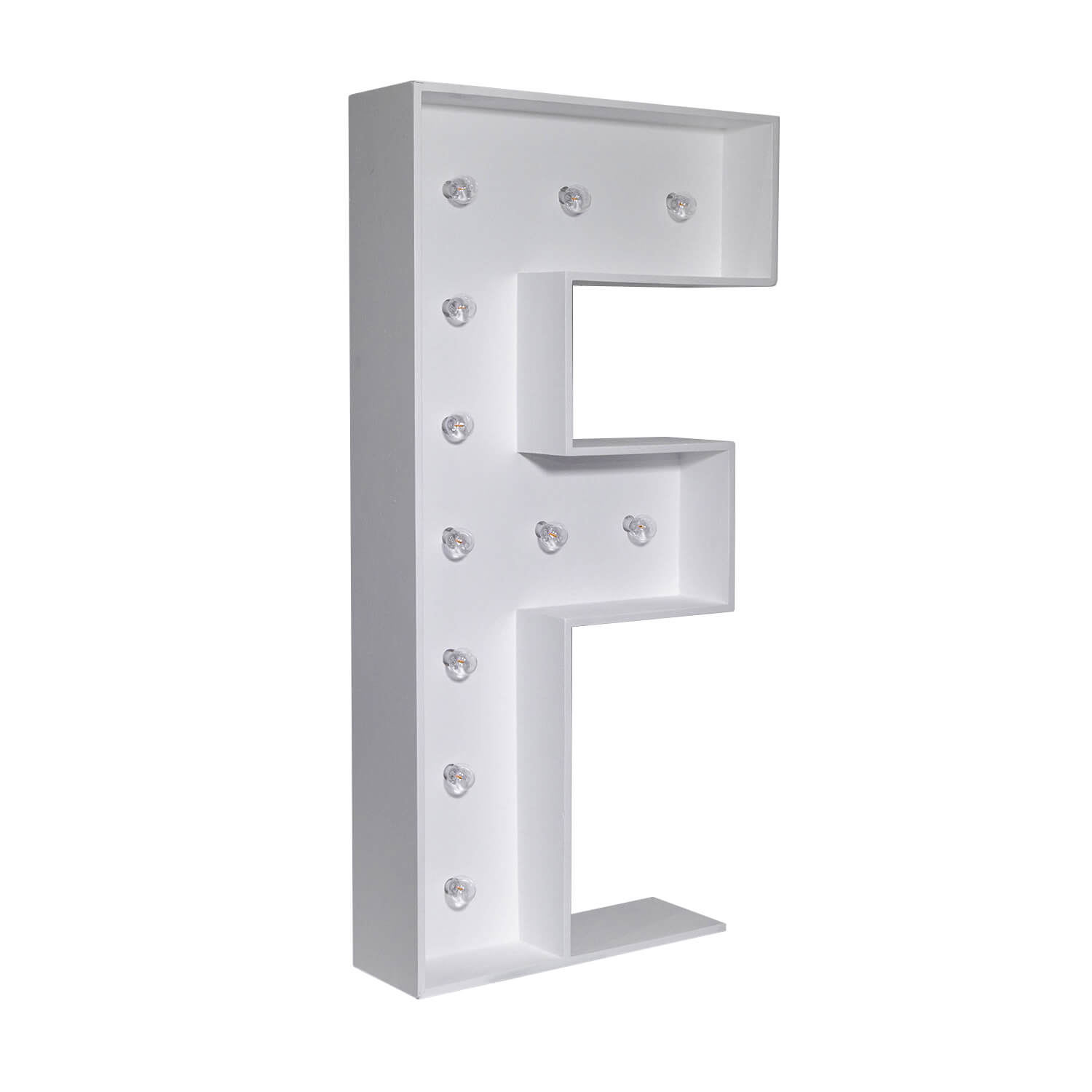 Wood Marquee - BOLD Font - Letter F - 4ft Tall