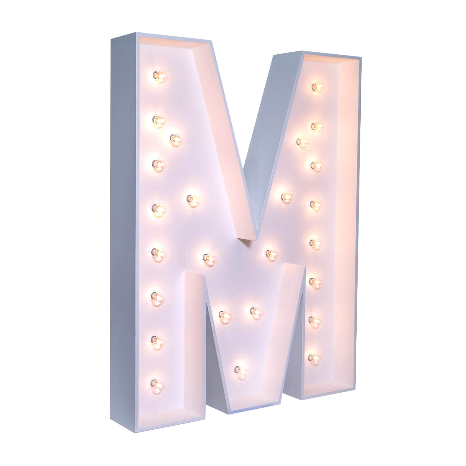 Wood Marquee - BOLD Font - Letter M - 4ft Tall