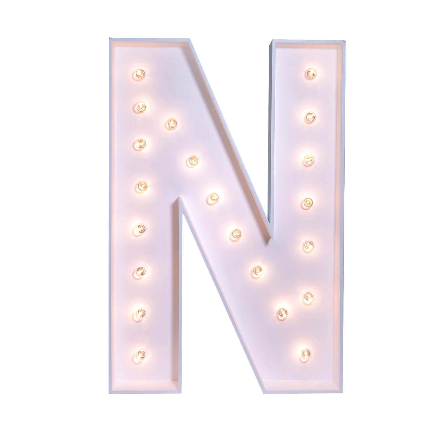 Wood Marquee - BOLD Font - Letter N - 4ft Tall