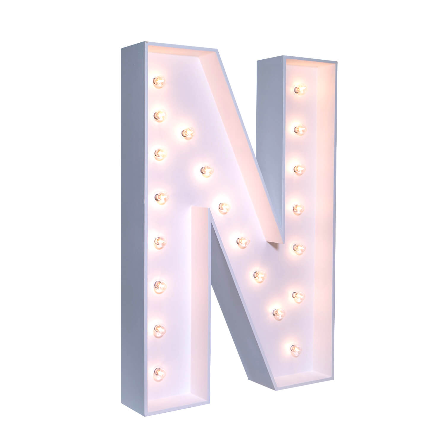 Wood Marquee - BOLD Font - Letter N - 4ft Tall