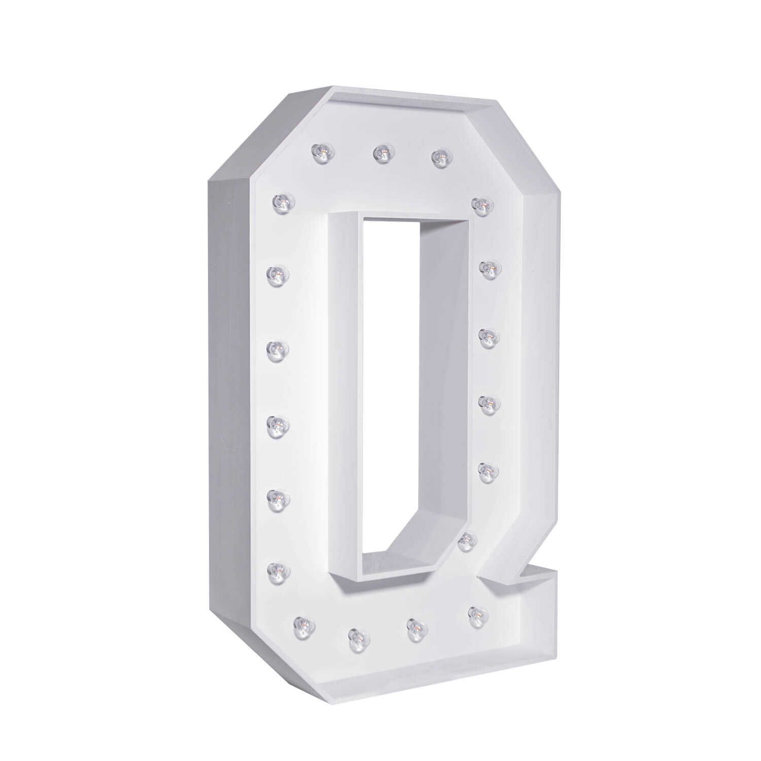 Wood Marquee - BOLD Font - Letter Q - 4ft Tall