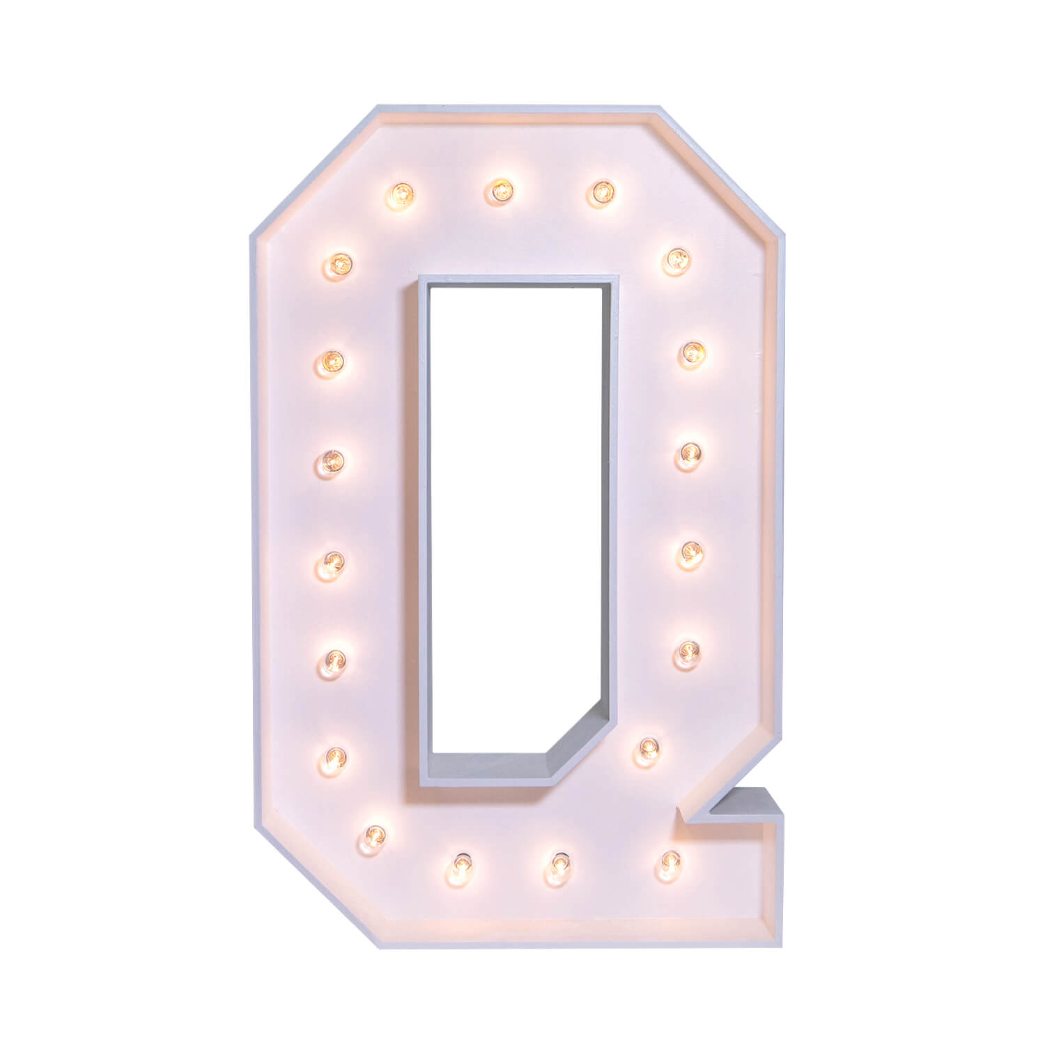 Wood Marquee - BOLD Font - Letter Q - 4ft Tall