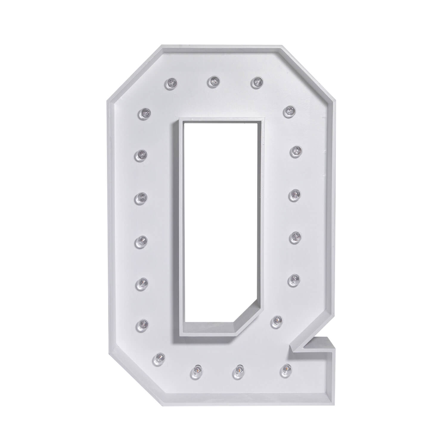 Wood Marquee - BOLD Font - Letter Q - 4ft Tall