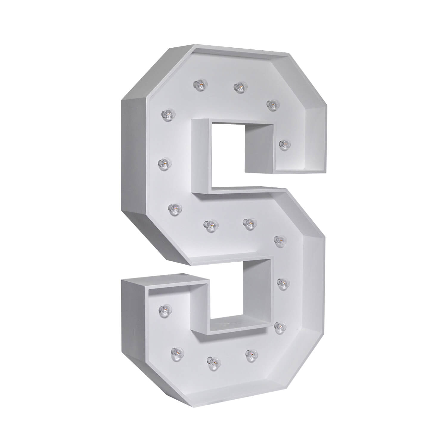 Wood Marquee - BOLD Font - Letter S - 4ft Tall