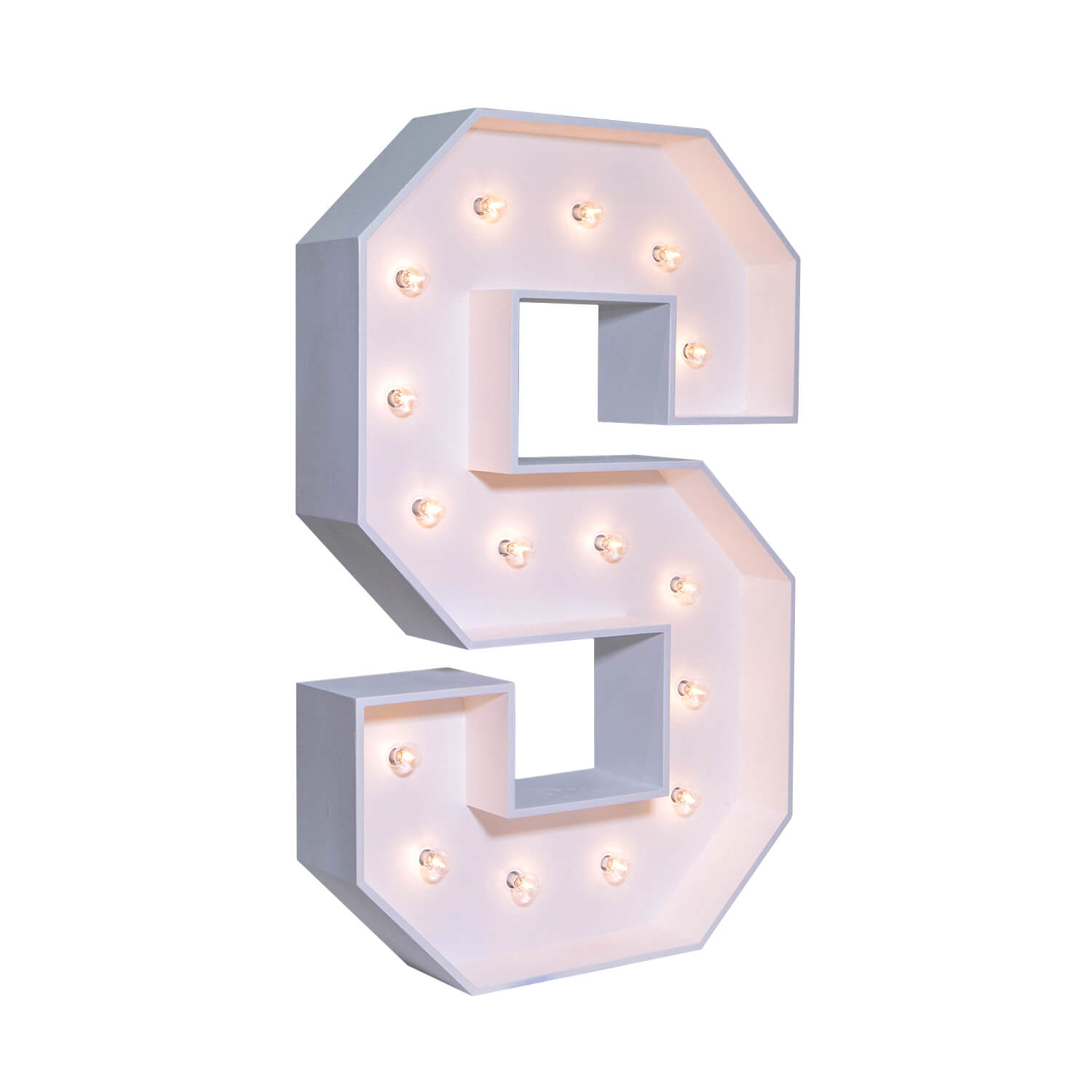Wood Marquee - BOLD Font - Letter S - 4ft Tall
