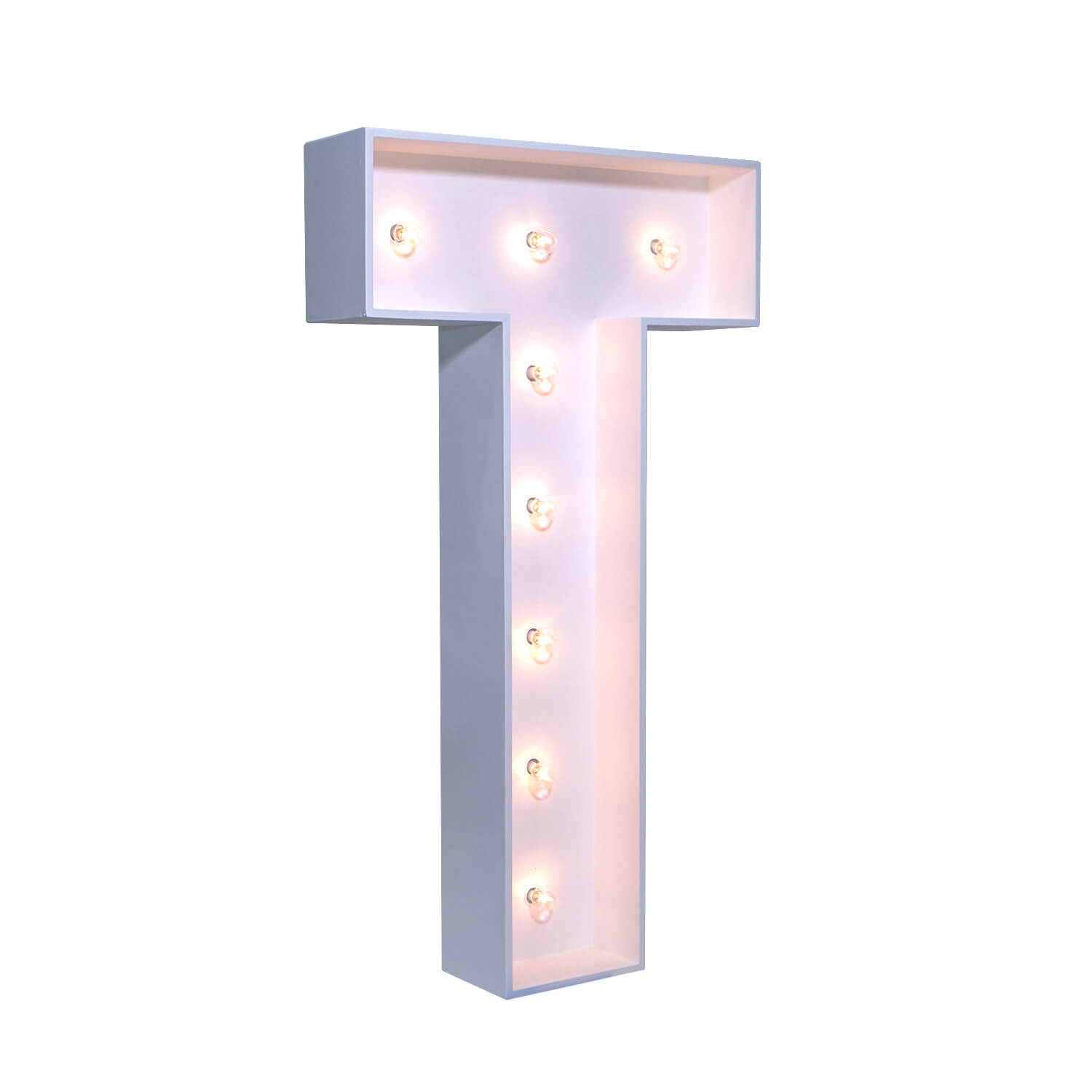 Wood Marquee - BOLD Font - Letter T - 4ft Tall